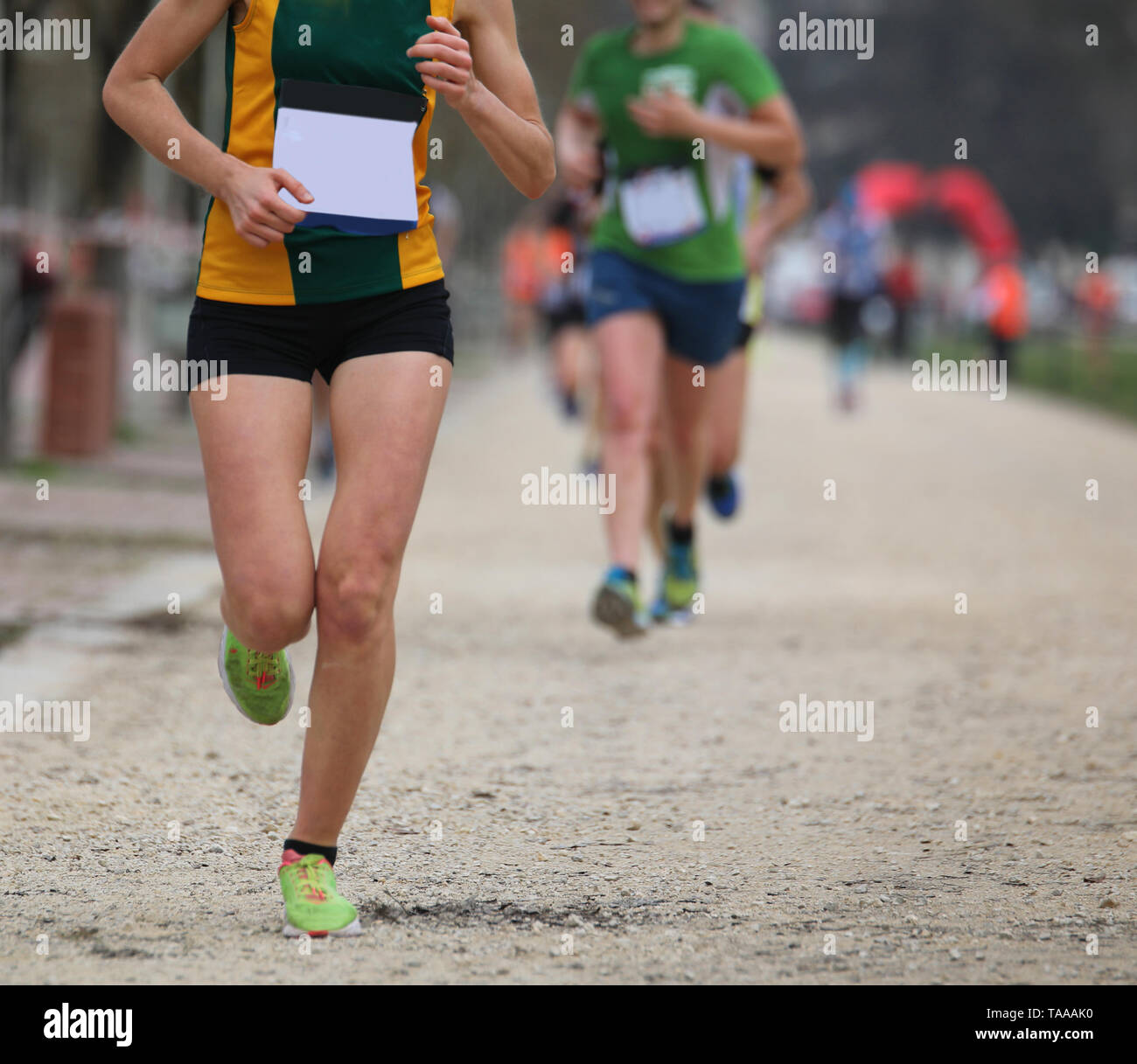 Girl cross finish line hi-res stock photography and images - Alamy
