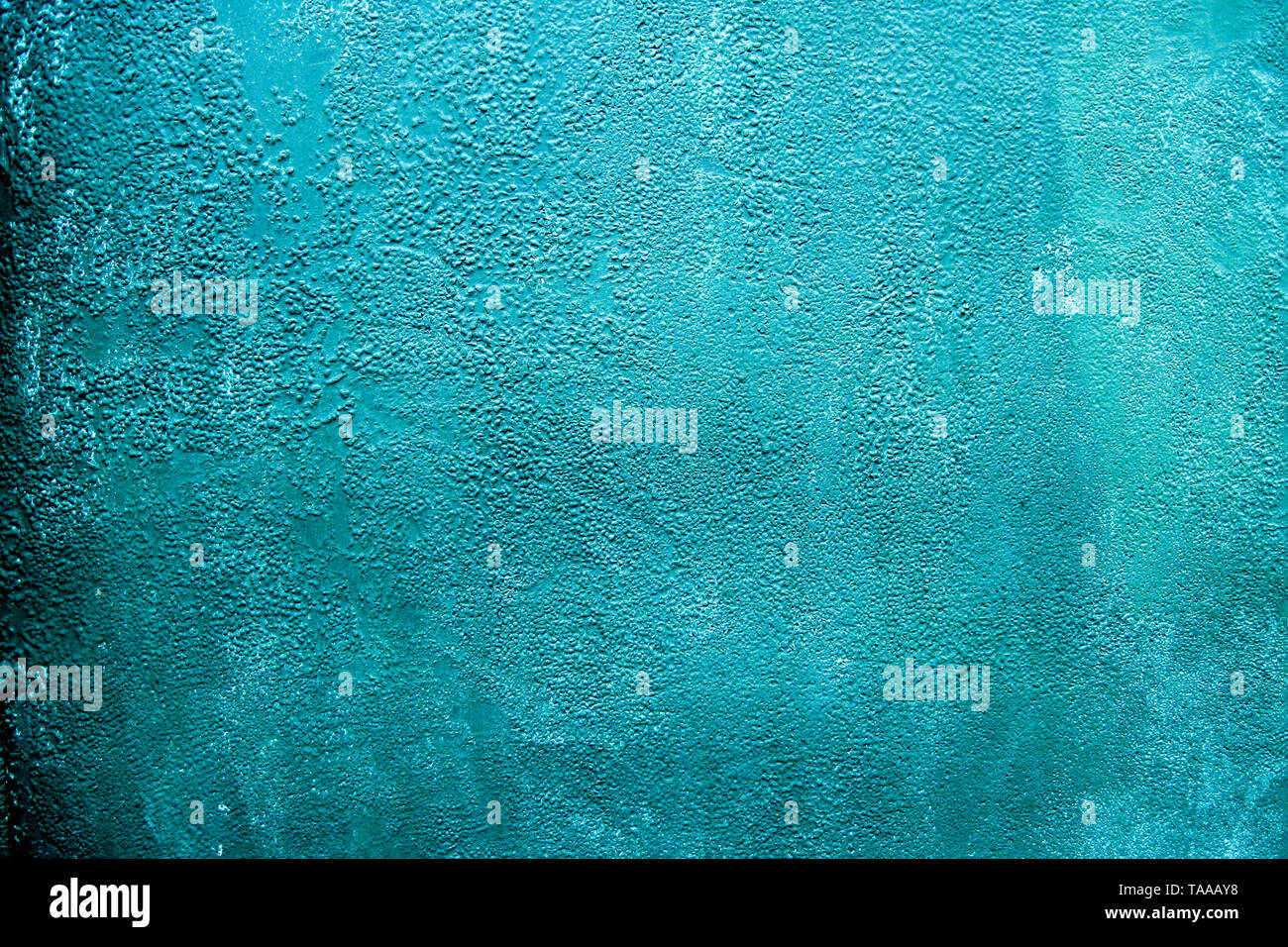 Rustic blue cyan painted metal steel surface. Grunge textured worn iron ...