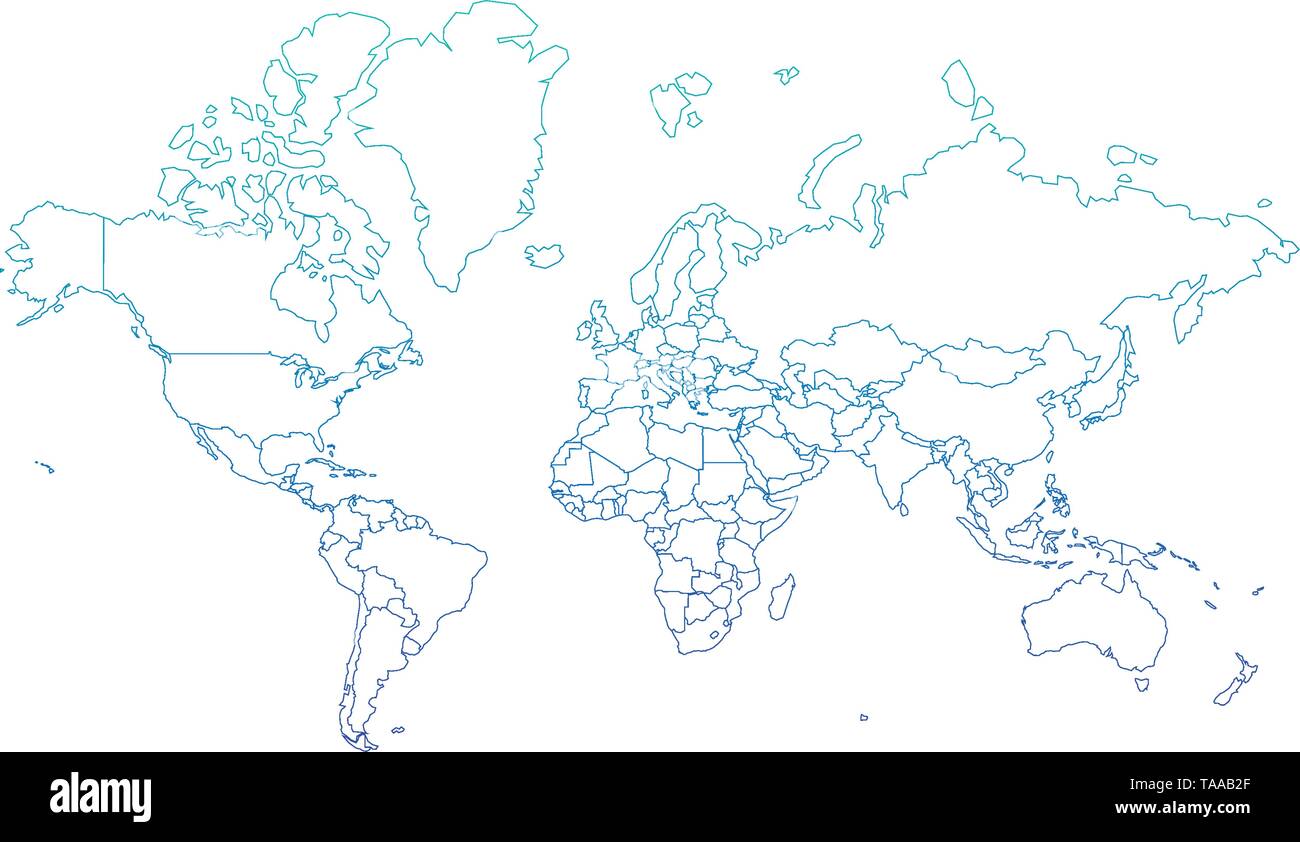 World map vector, isolated on white . Can be used for anual report ...