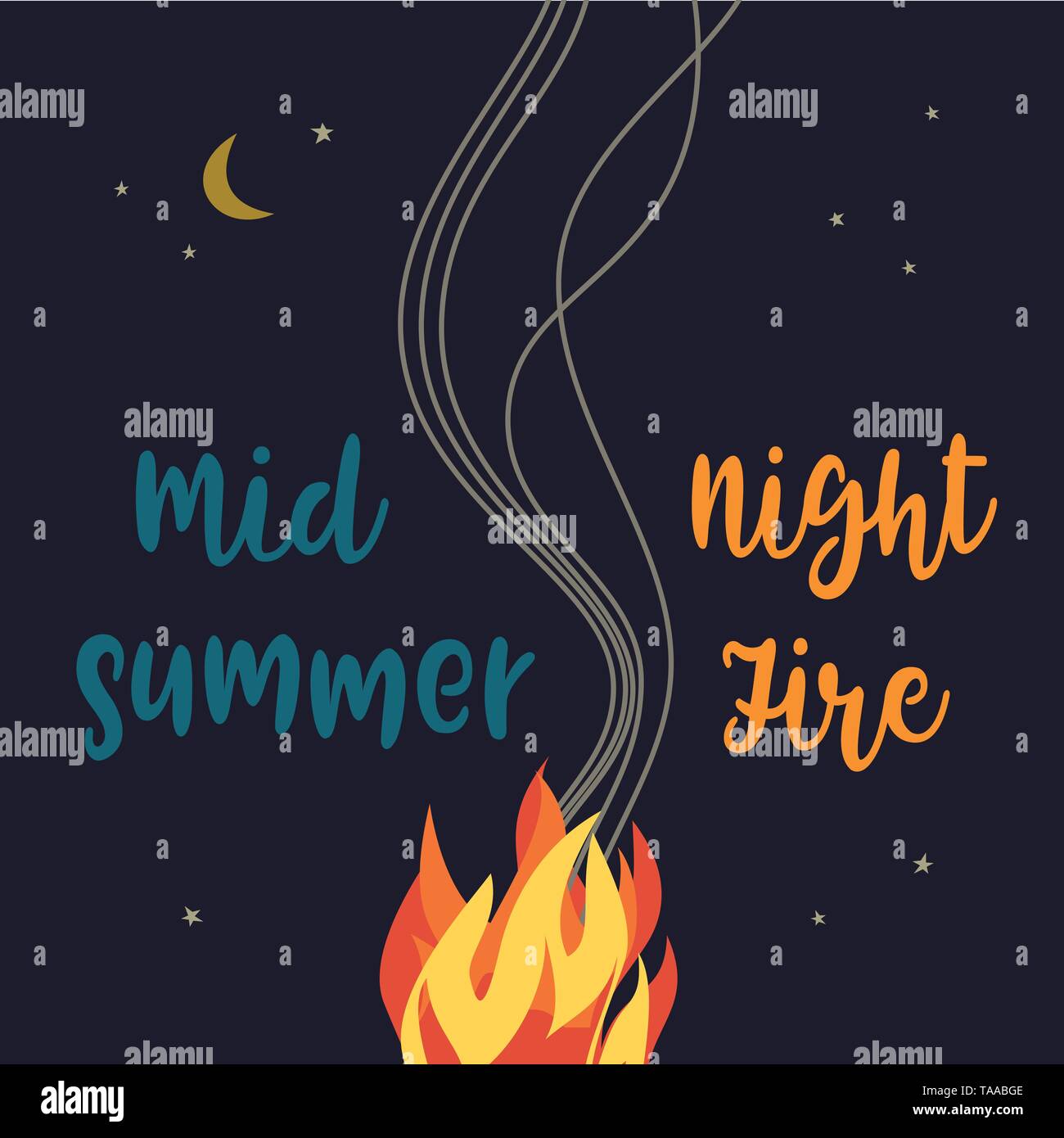 Summer fire festival flat color vector Stock Vector Image & Art - Alamy