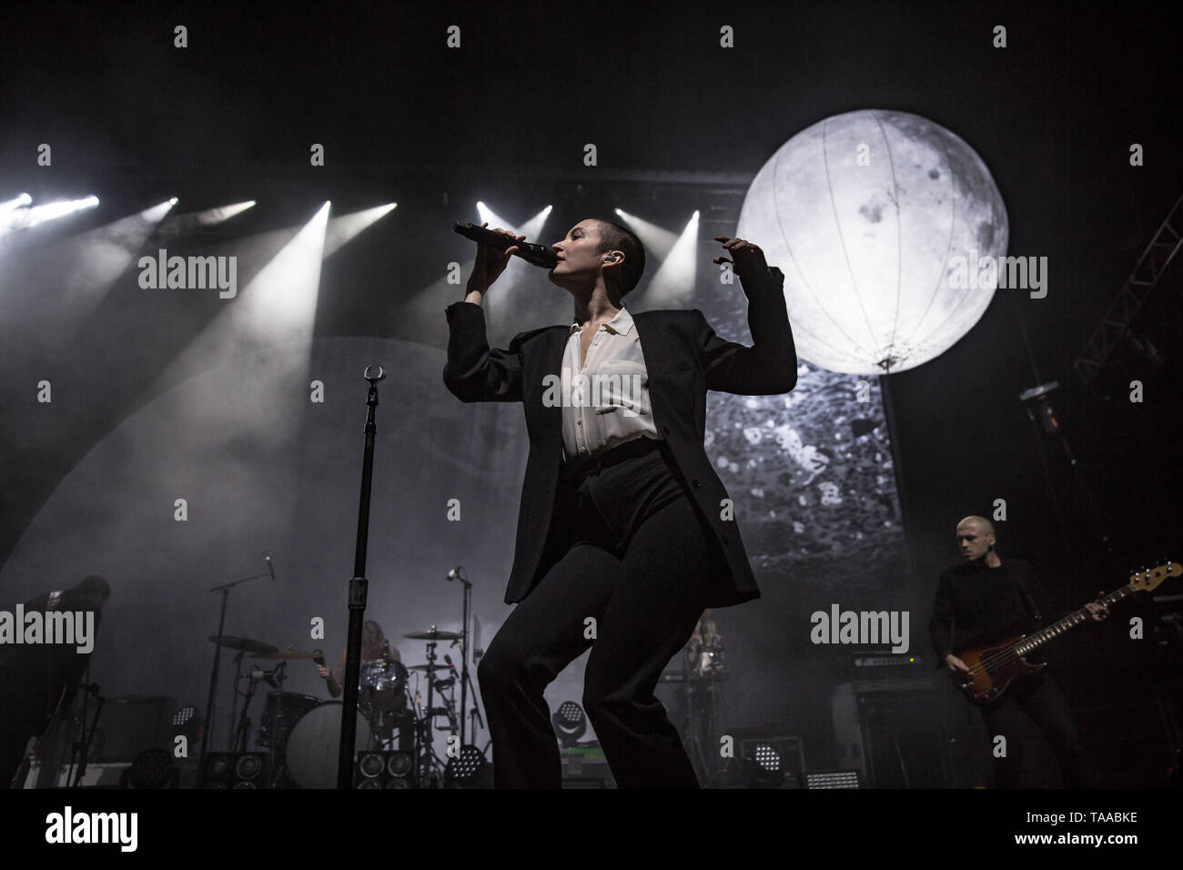Leah Fay of indie rock band July Talk performs at Scotiabank Arena in ...