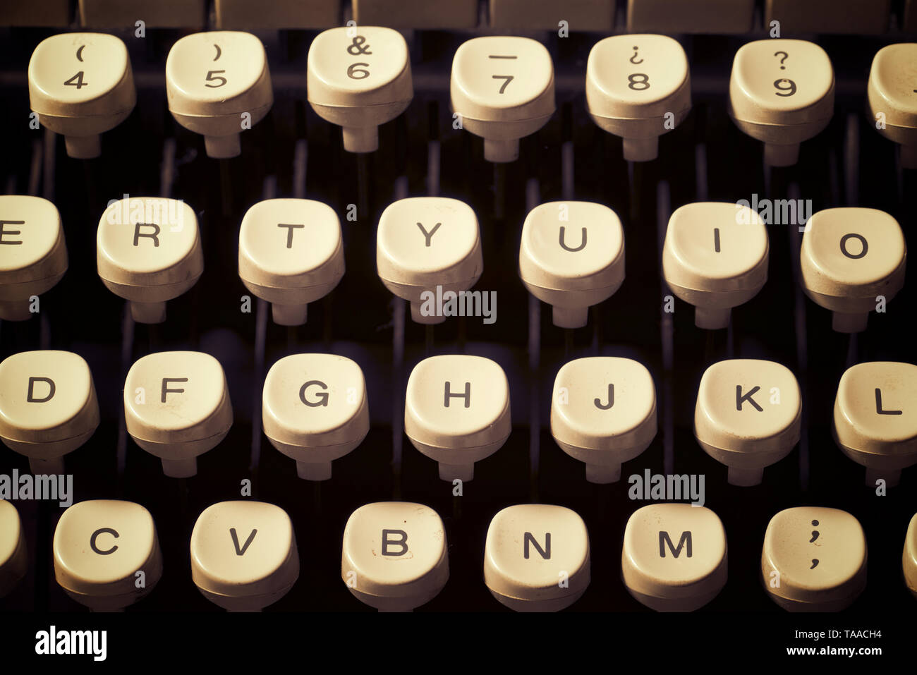 Detail of the keyboard of an old typewriter Stock Photo - Alamy