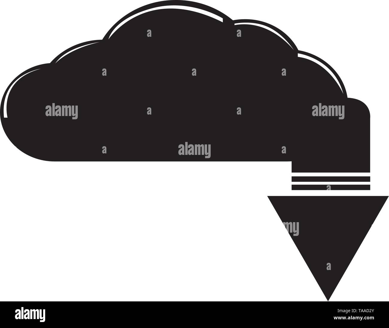 Isolated cloud computing icon on white background Stock Vector Image ...