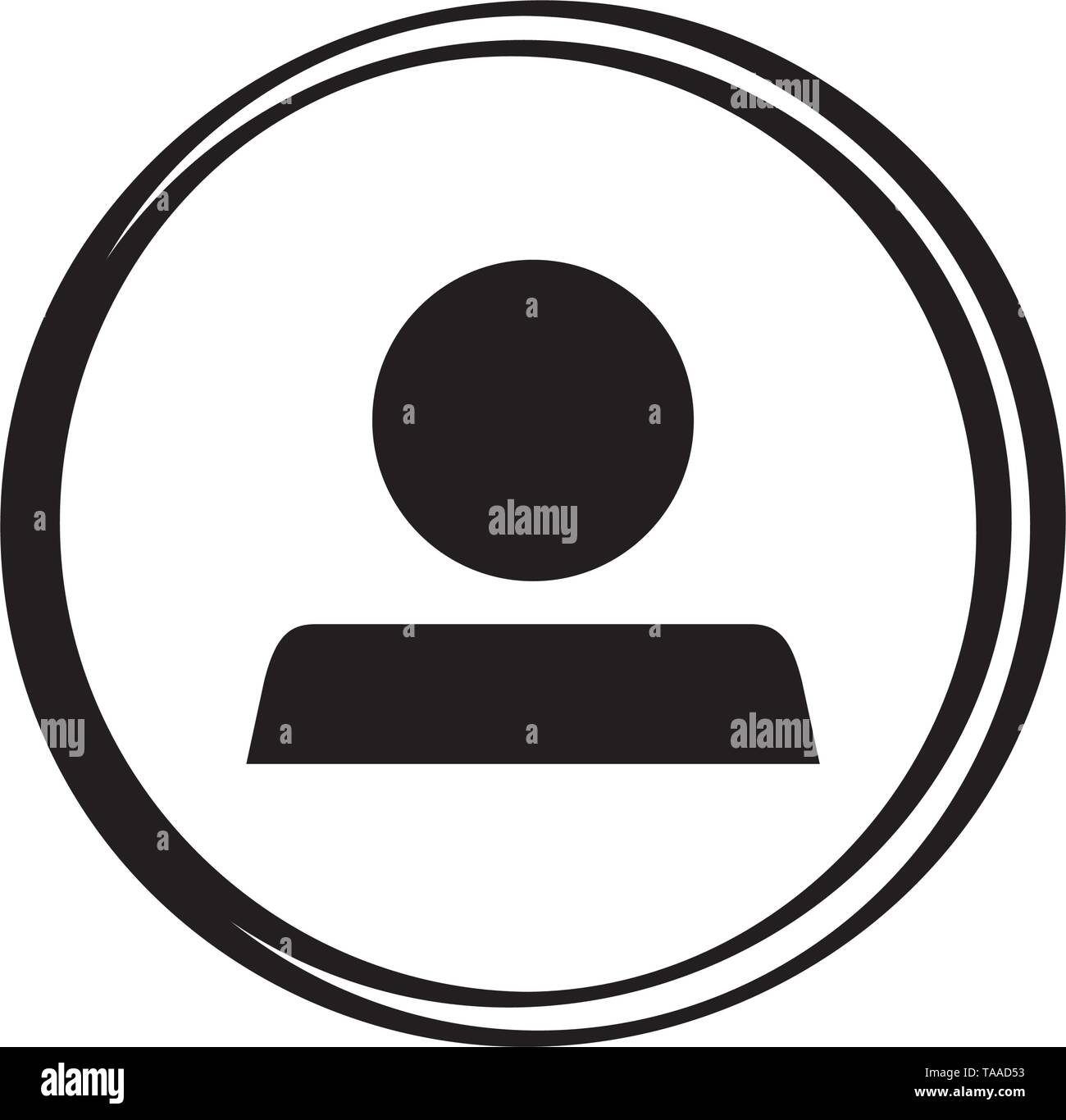 Isolated user avatar icon on a white background Stock Vector Image ...