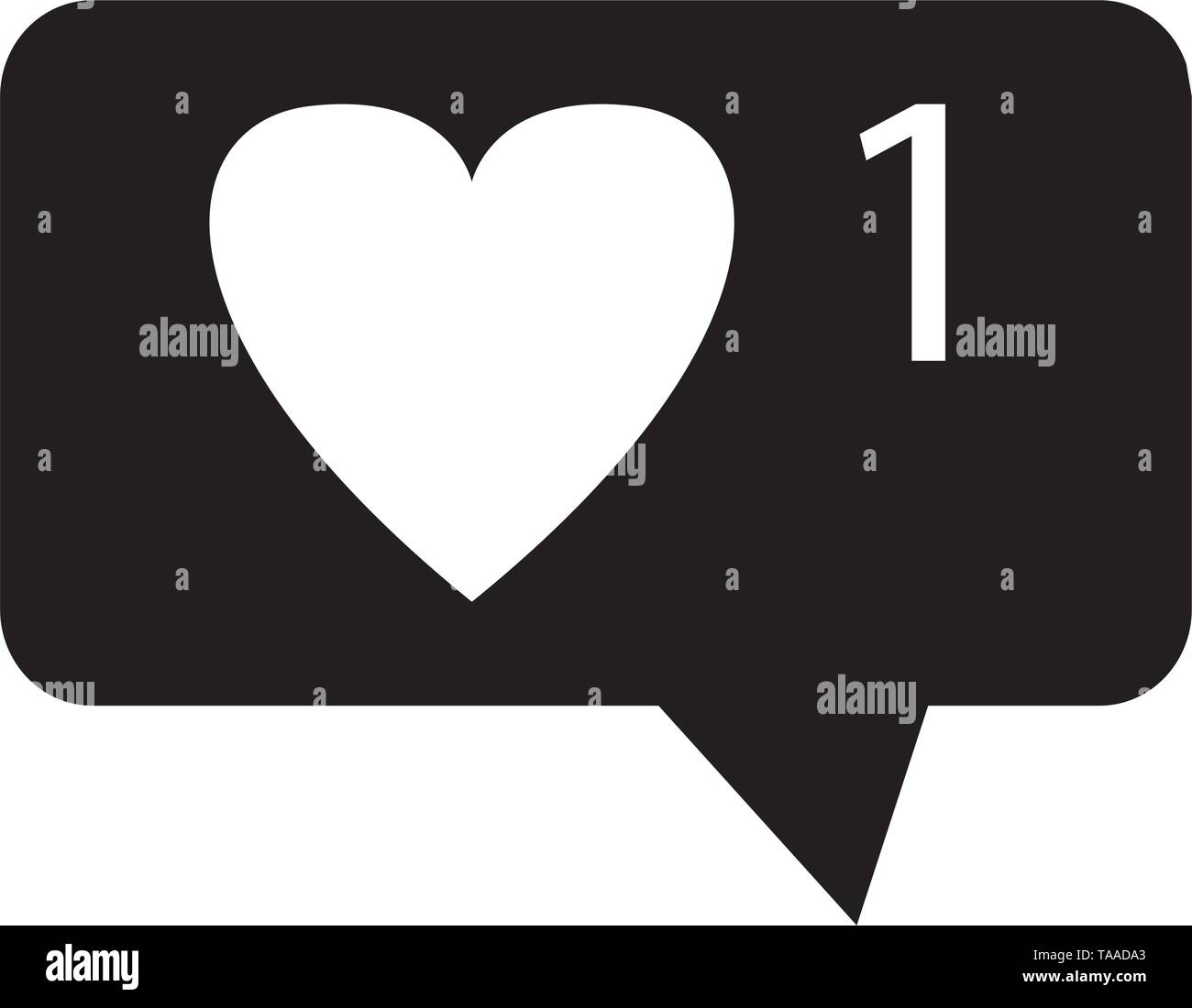 Number one heart icon Stock Vector Images - Alamy