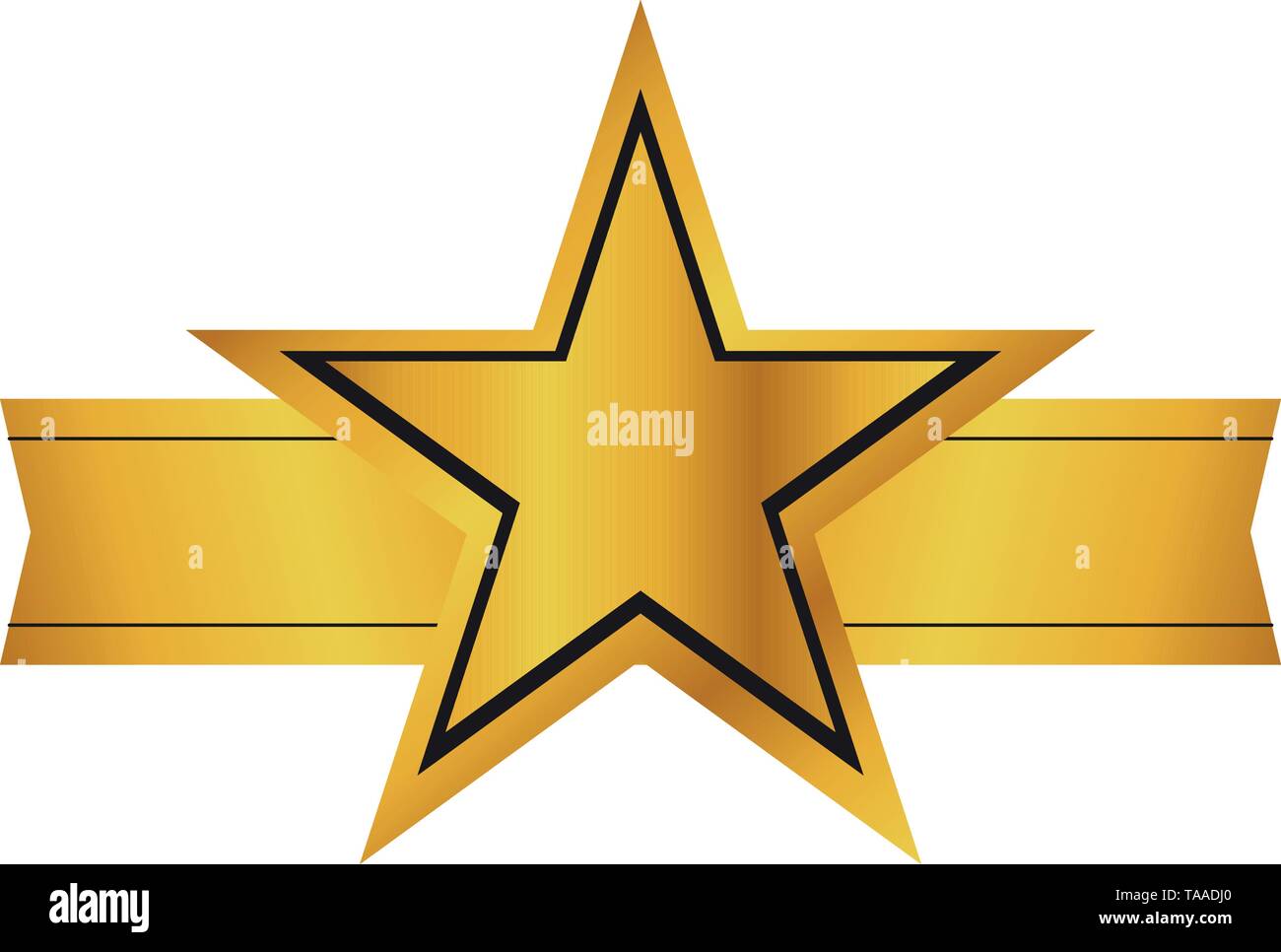 Isolated empty golden luxury star label Stock Vector Image & Art - Alamy