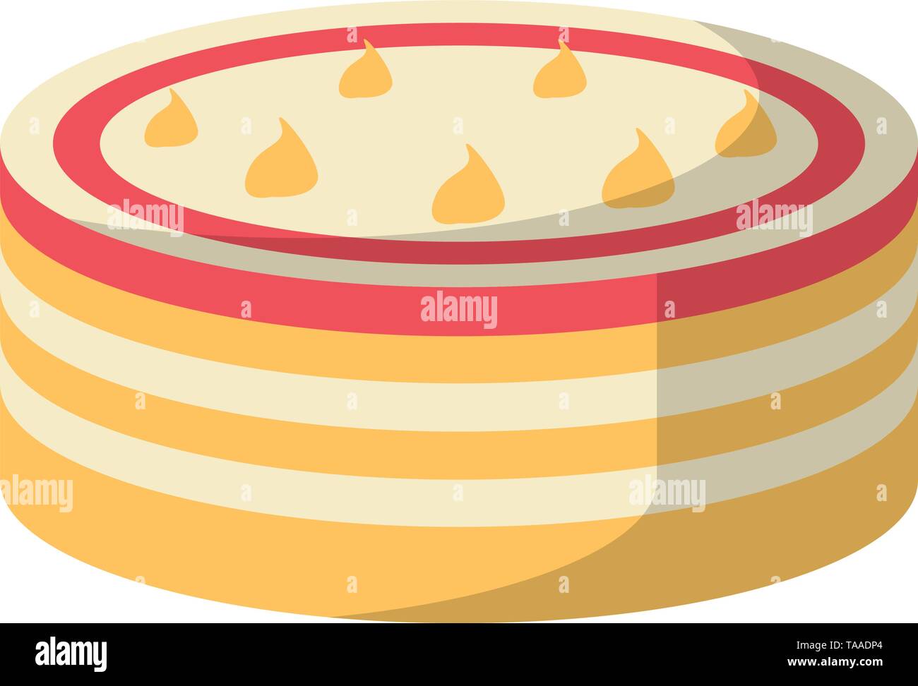 Big cake delicious dessert food cartoon Stock Vector Image & Art - Alamy