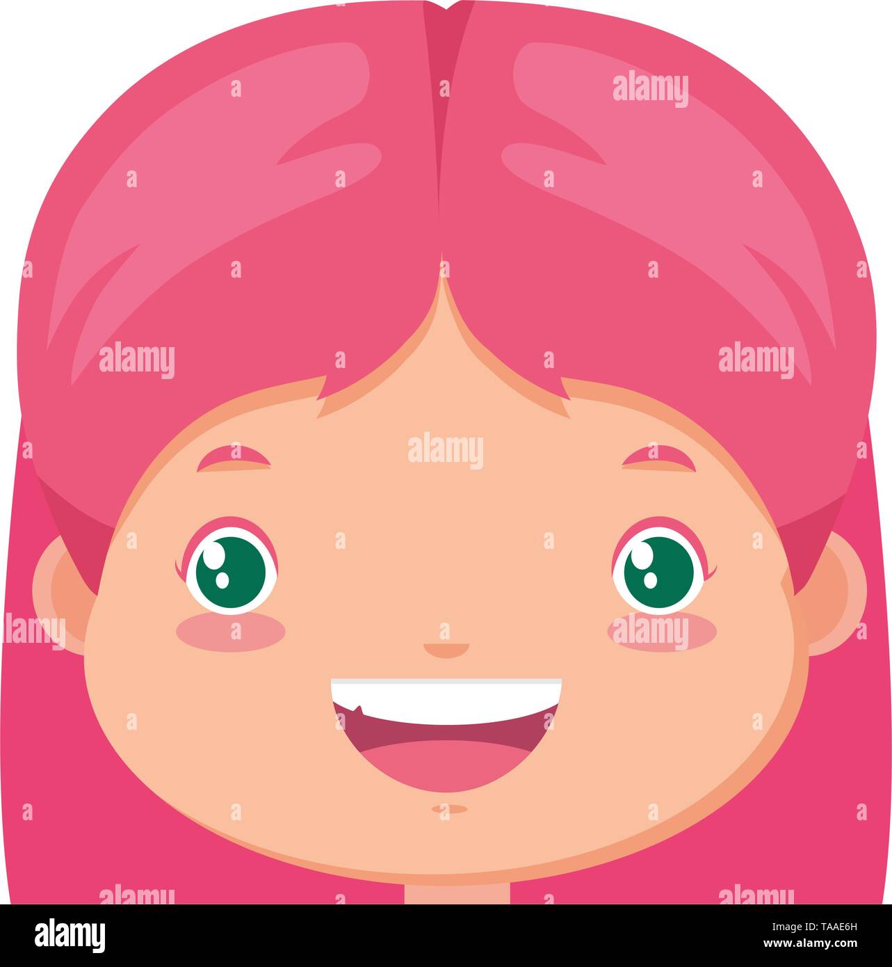 happy girl face Stock Vector Image & Art - Alamy