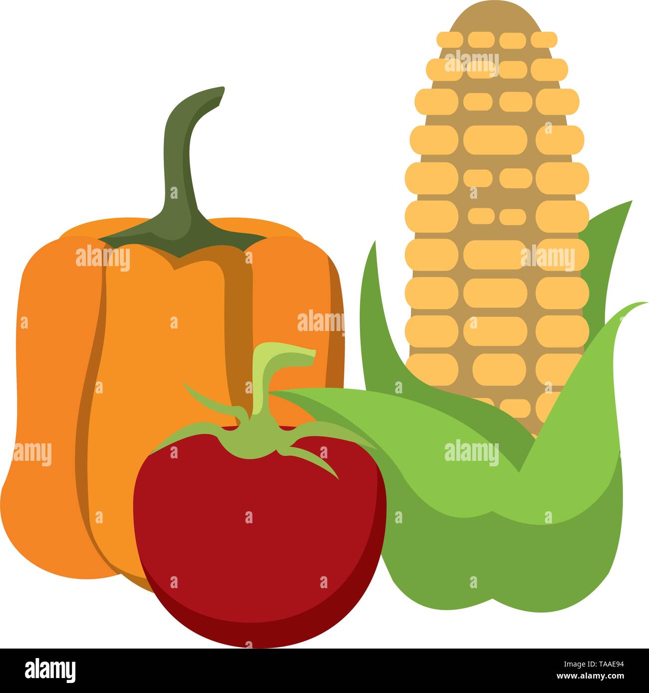 Vegetables fresh food collection cartoon Stock Vector Image & Art - Alamy