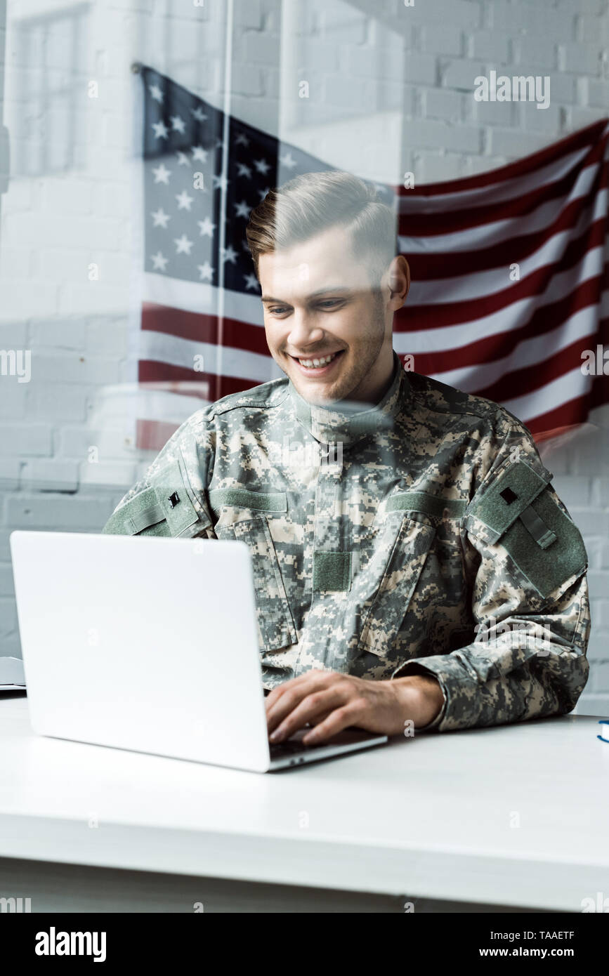 Camouflage soldier laptop hi-res stock photography and images - Alamy