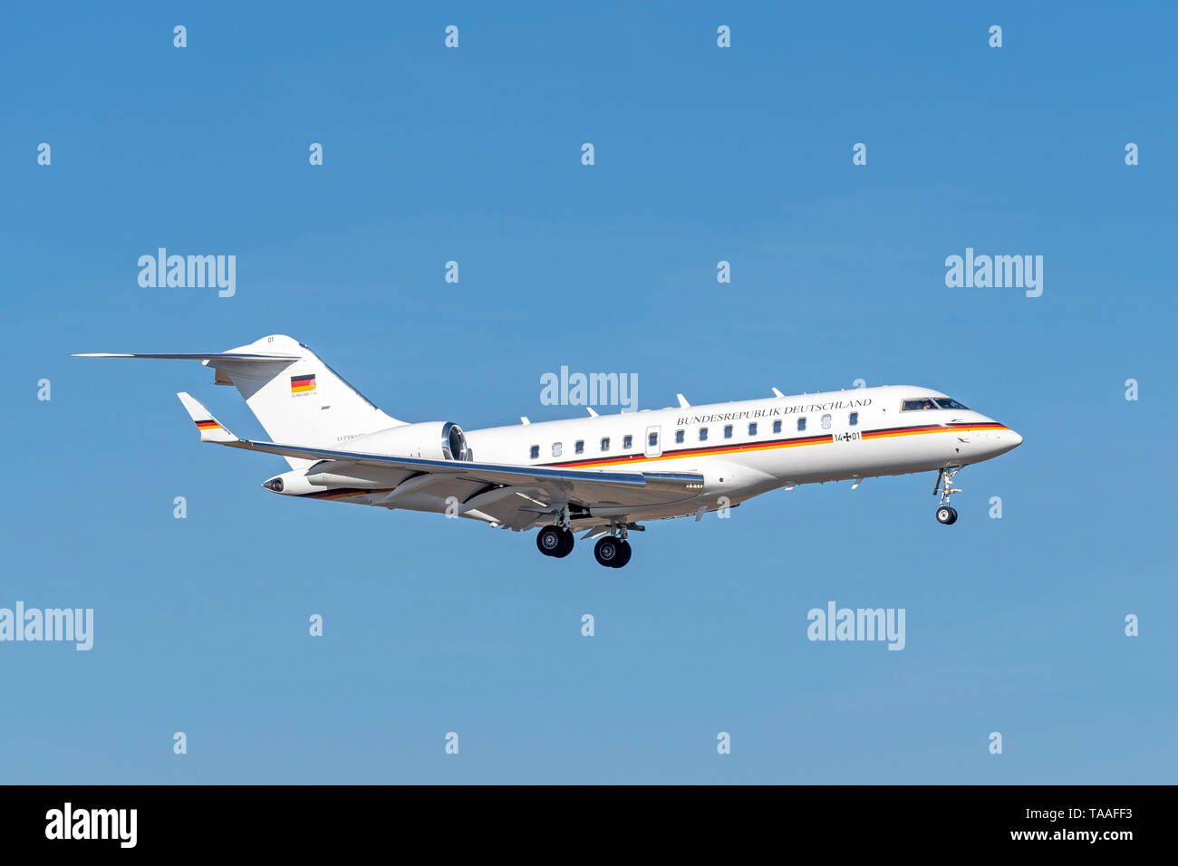 Munich, Germany - 15. February 2019 : German air force Bombardier BD ...