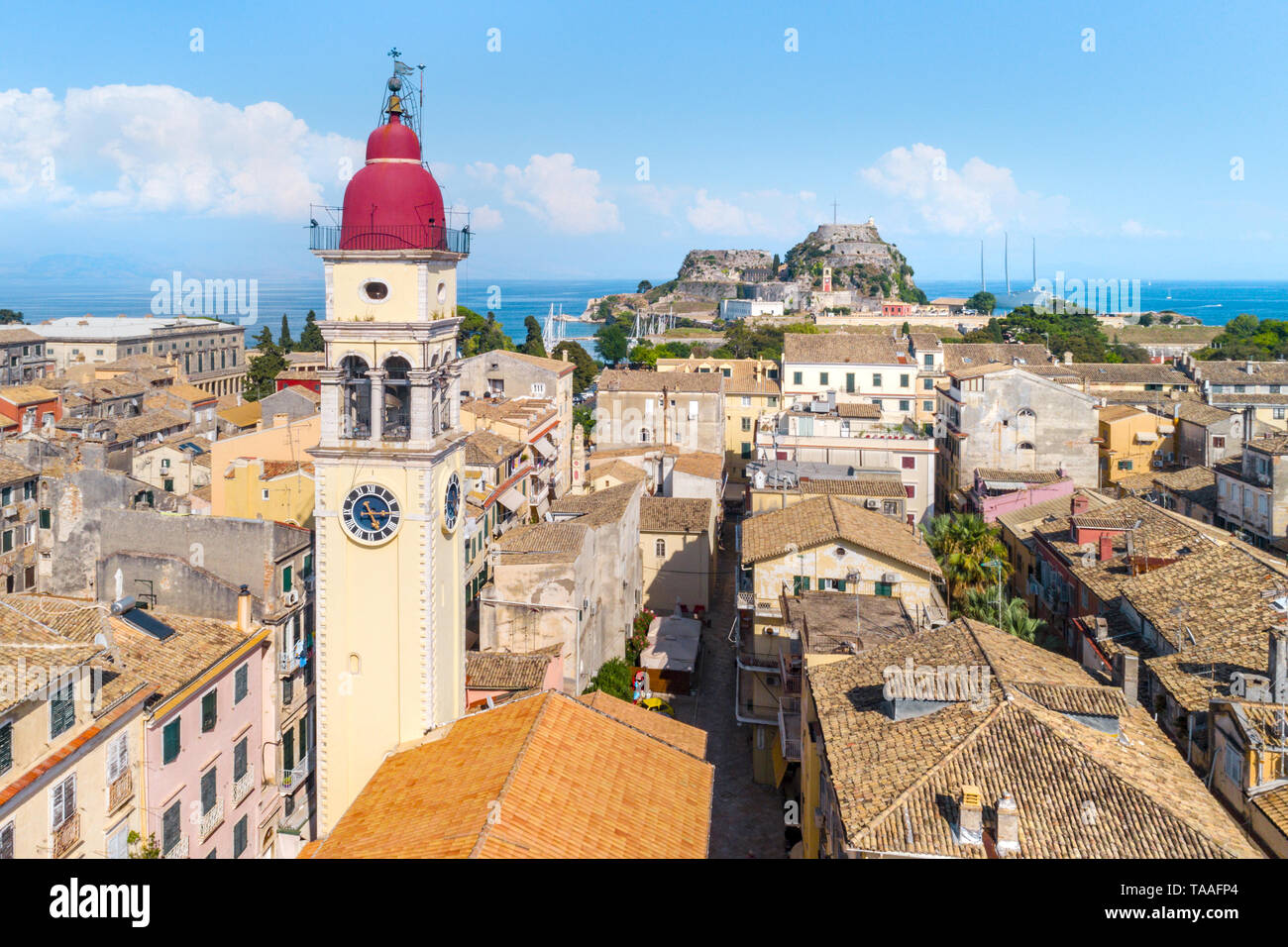 Panoramic view of Kerkyra, capital of Corfu island Stock Photo - Alamy
