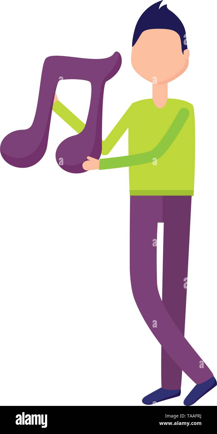 man holding note music Stock Vector Image & Art - Alamy