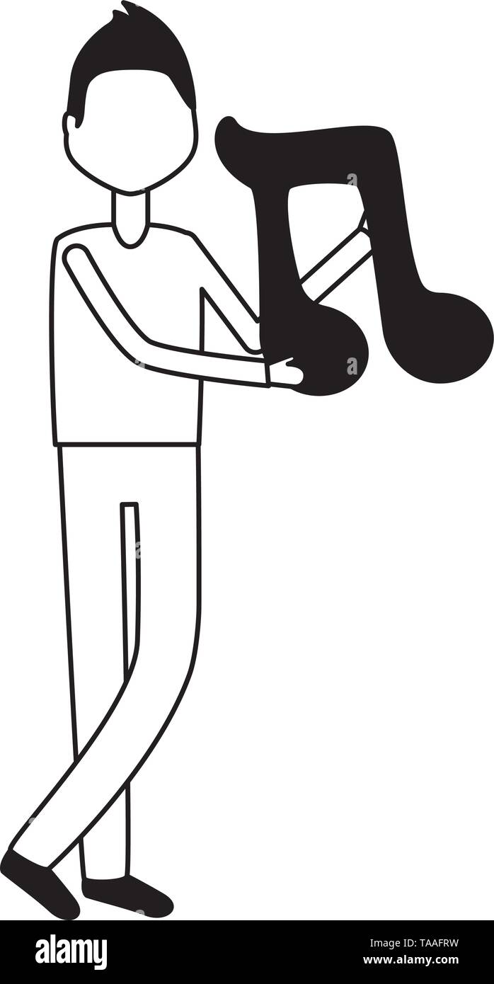 Boy holding rock Stock Vector Images - Alamy