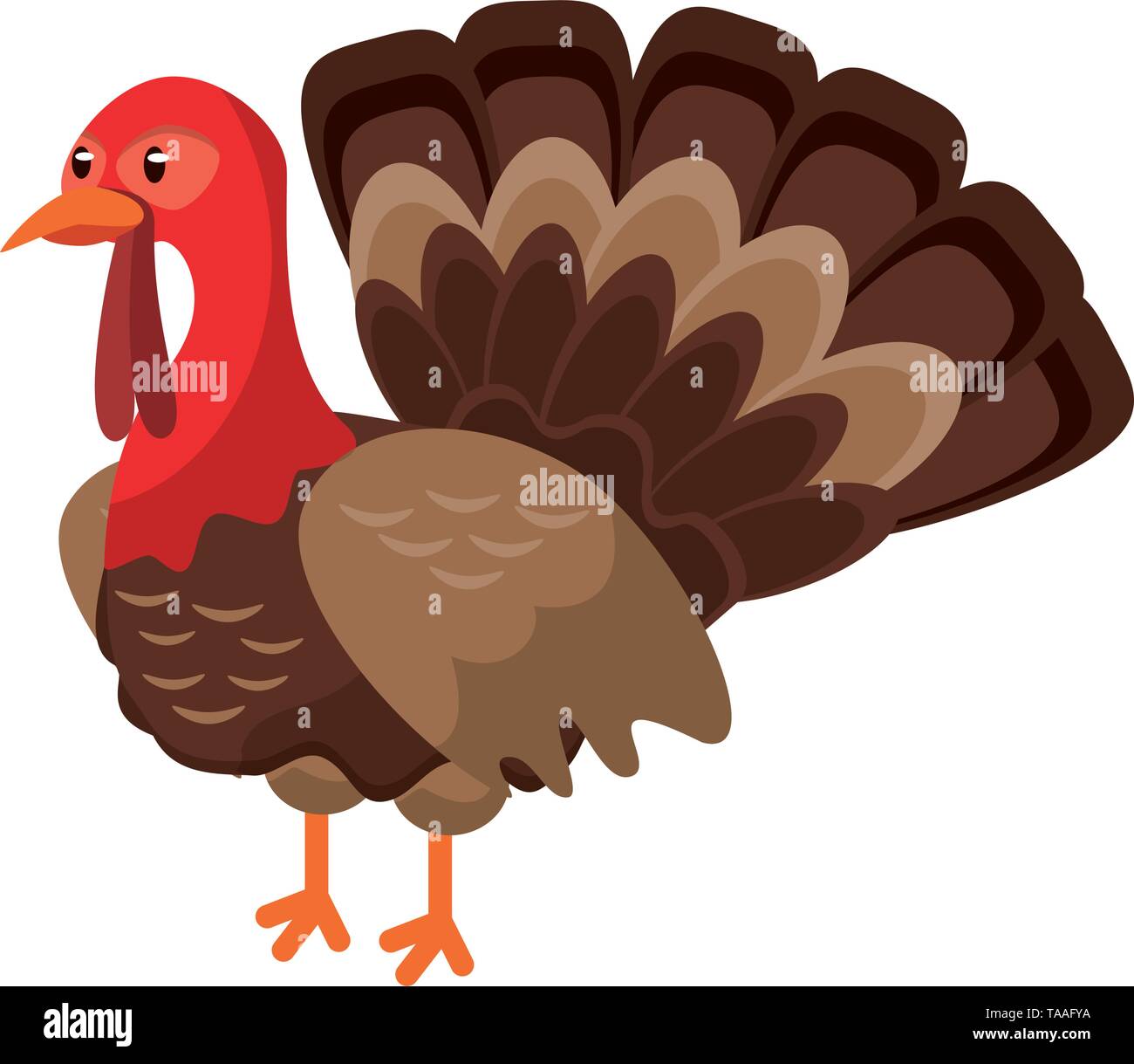 Turkey bird thanksgiving food vector illustration Stock Vector Image ...