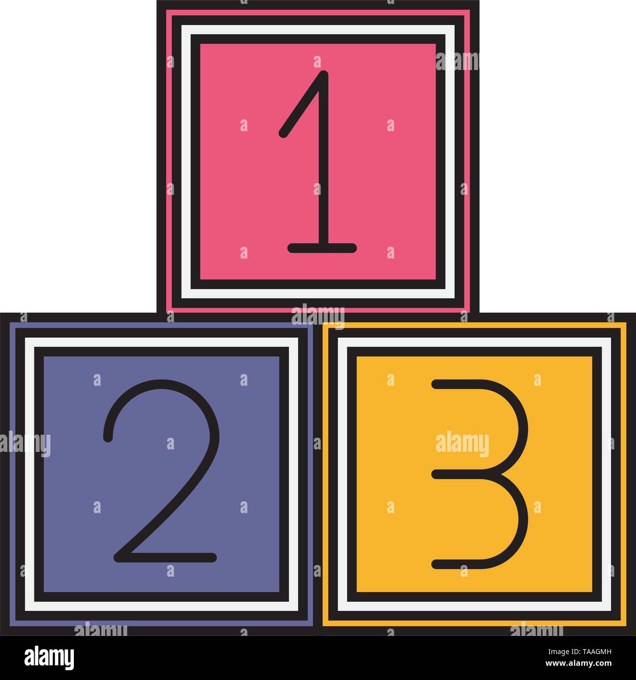 Kids number blocks Stock Vector Images - Alamy