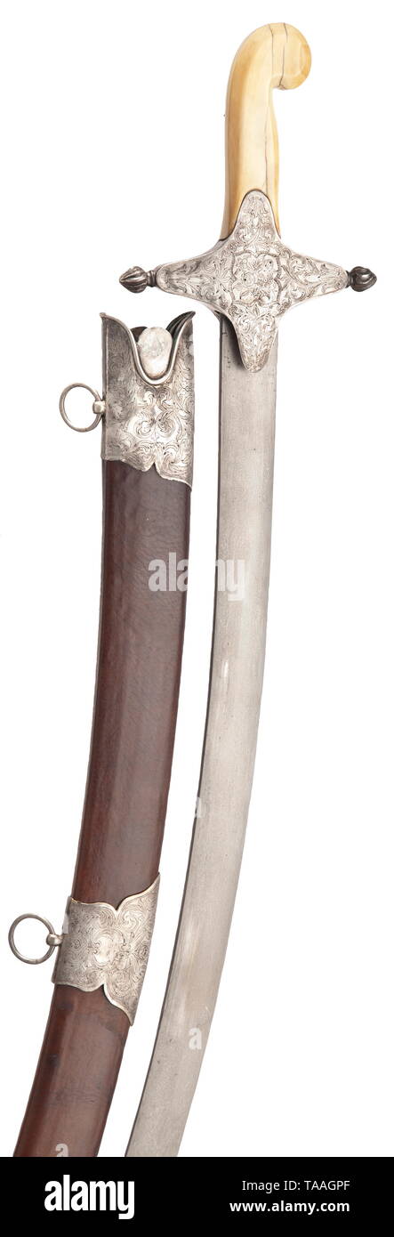 A silver-mounted sabre for a Hungarian magnate, 19th century Heavy ...