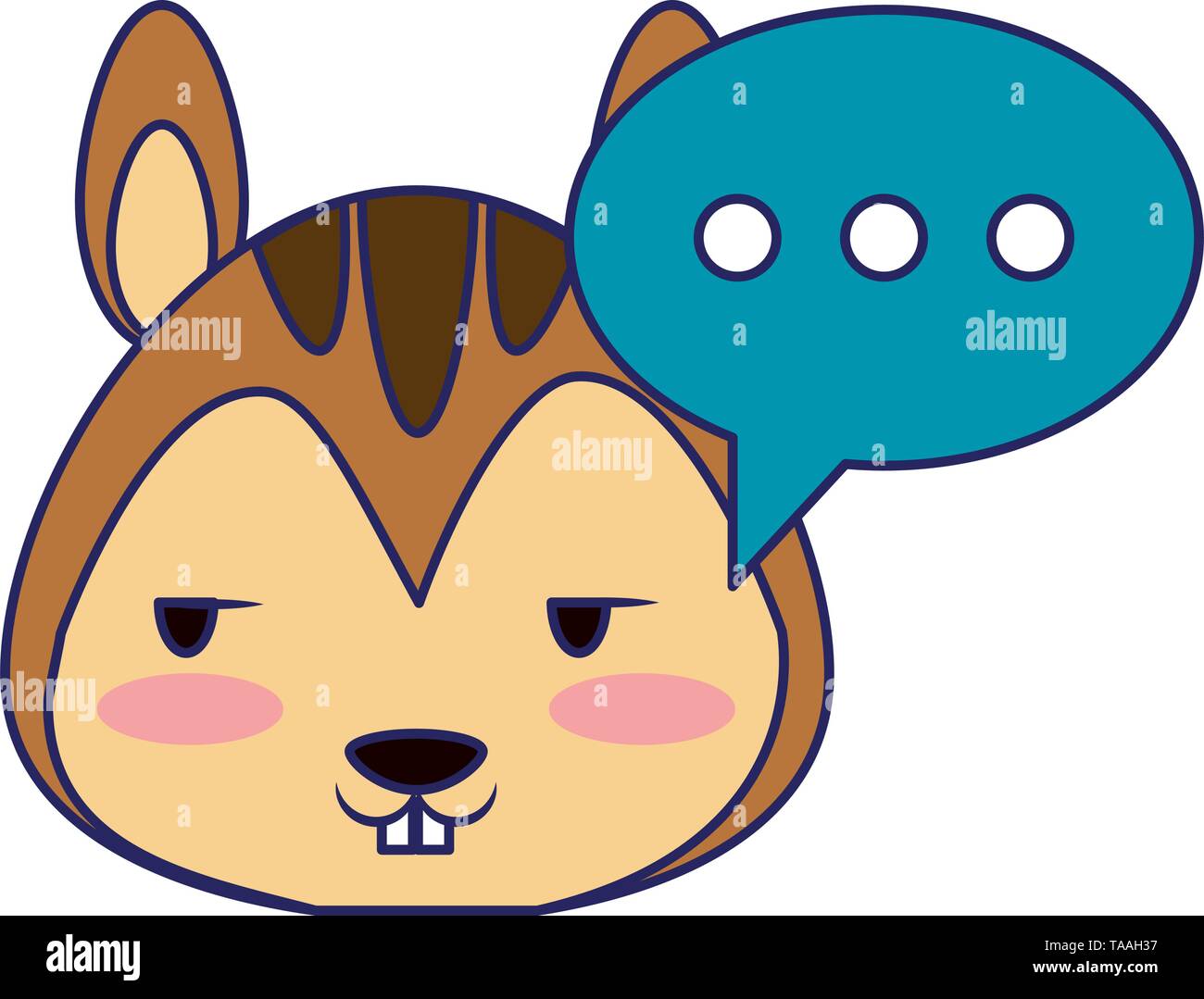 Cute squirrel animal cartoon blue lines Stock Vector Image & Art - Alamy