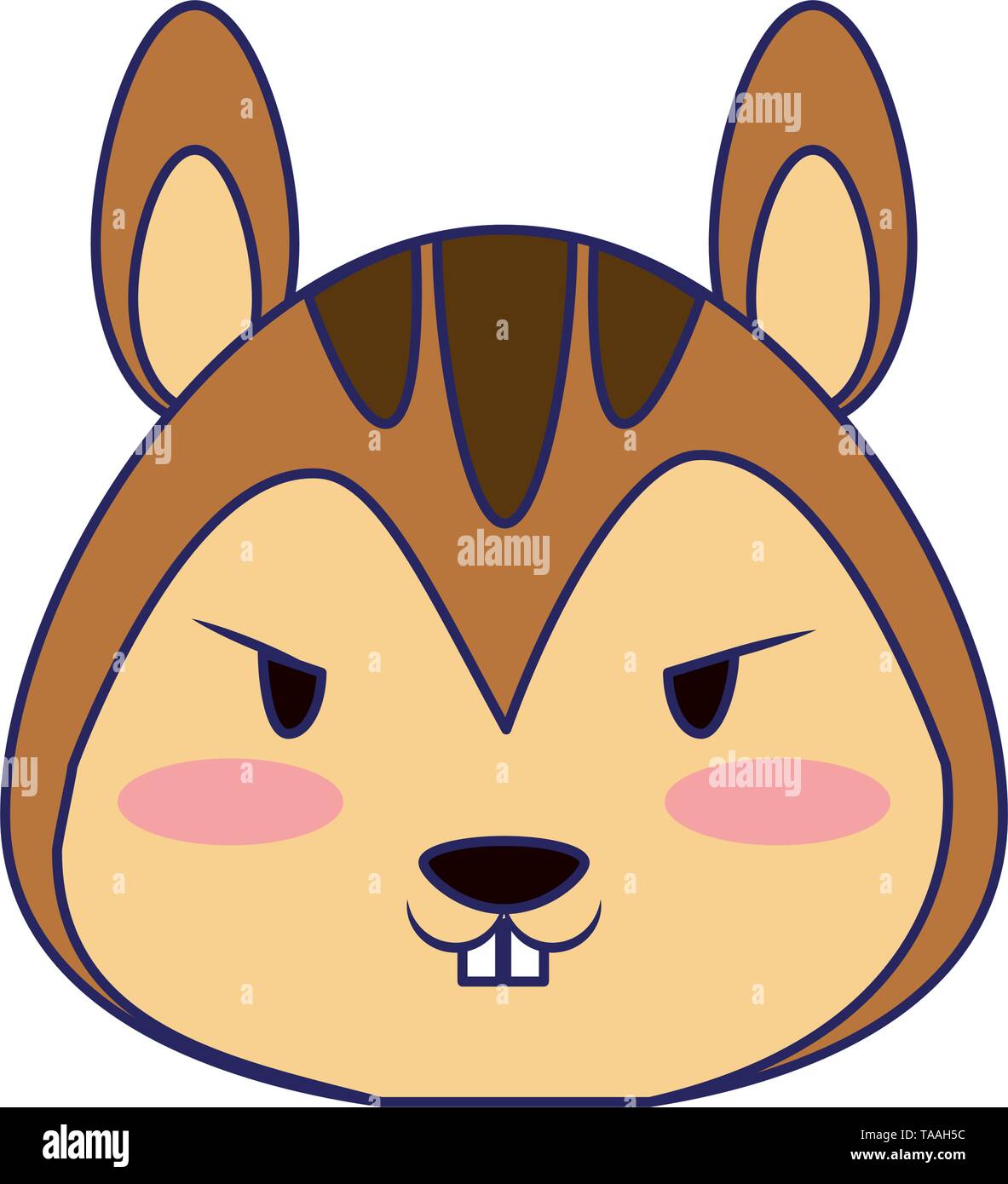 Cute squirrel animal cartoon blue lines Stock Vector Image & Art - Alamy