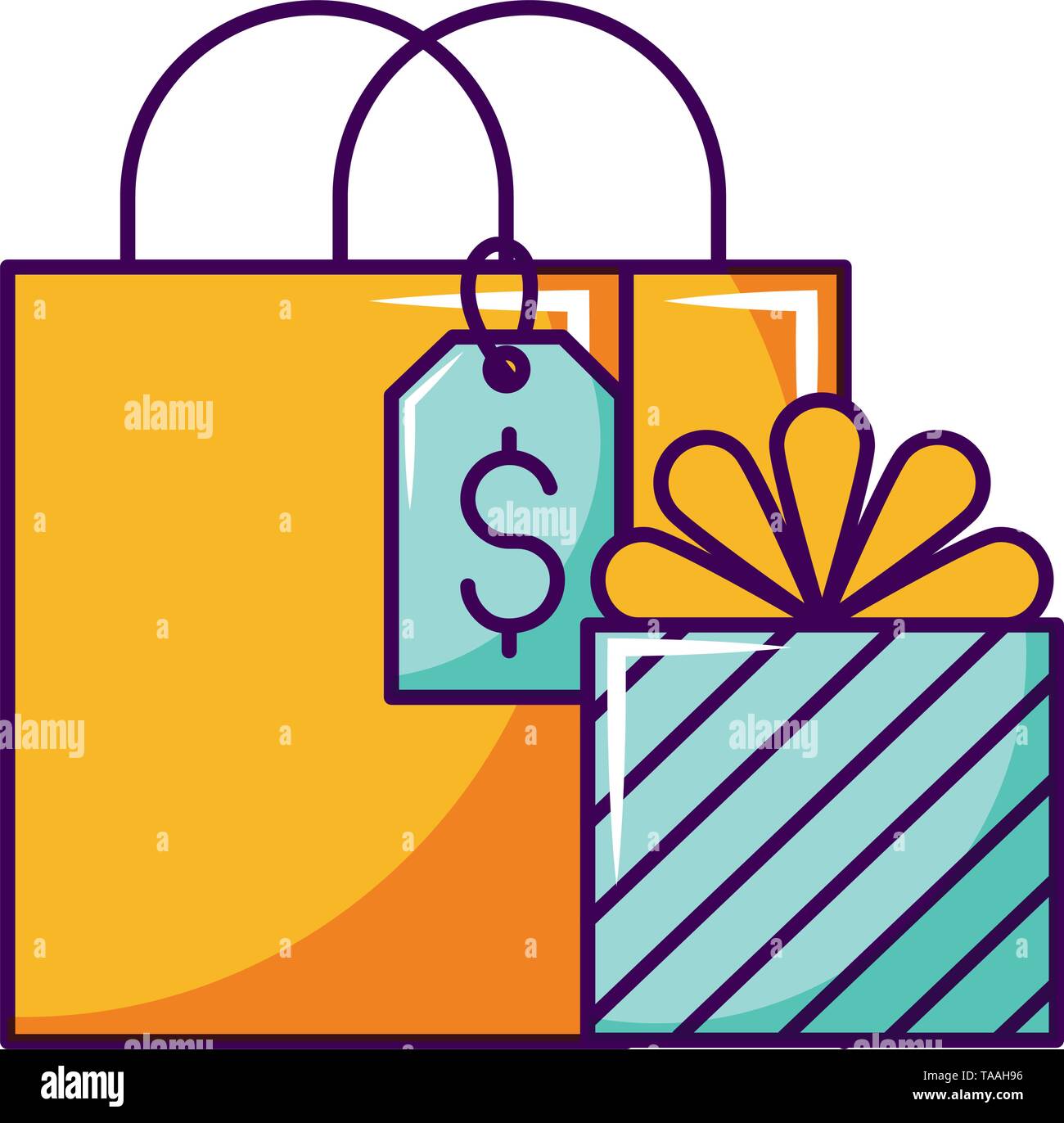shopping bag and gift Stock Vector Image & Art - Alamy