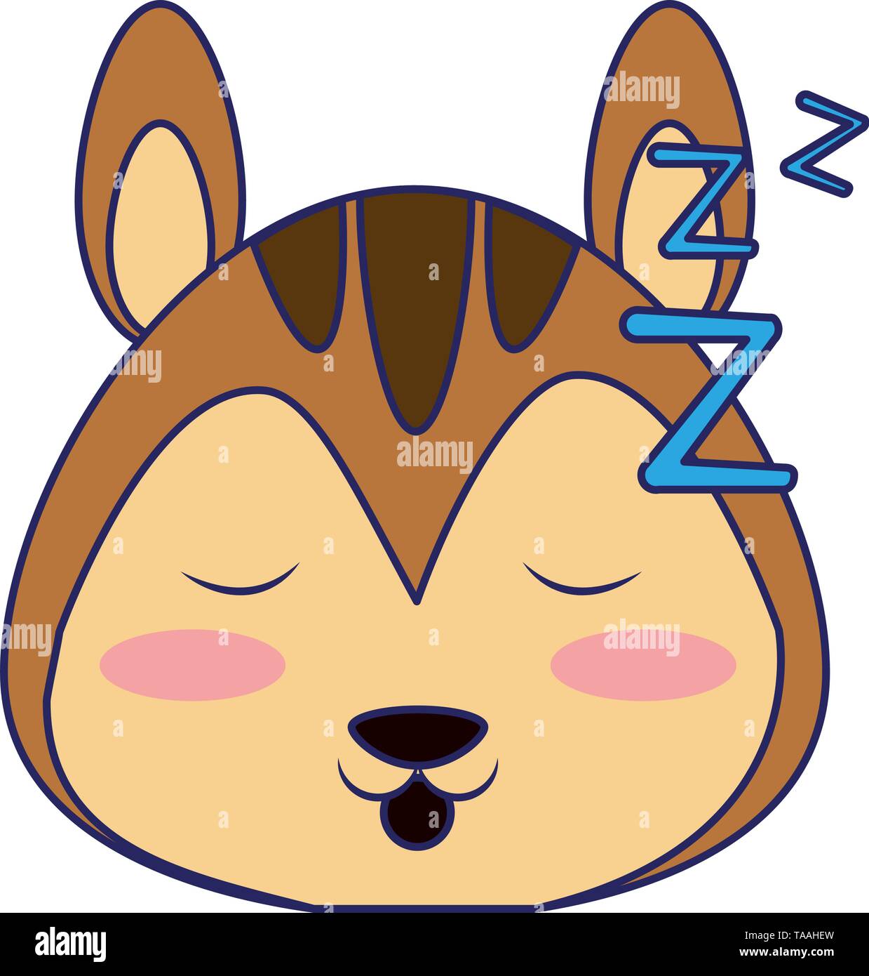 Cute squirrel animal cartoon blue lines Stock Vector Image & Art - Alamy