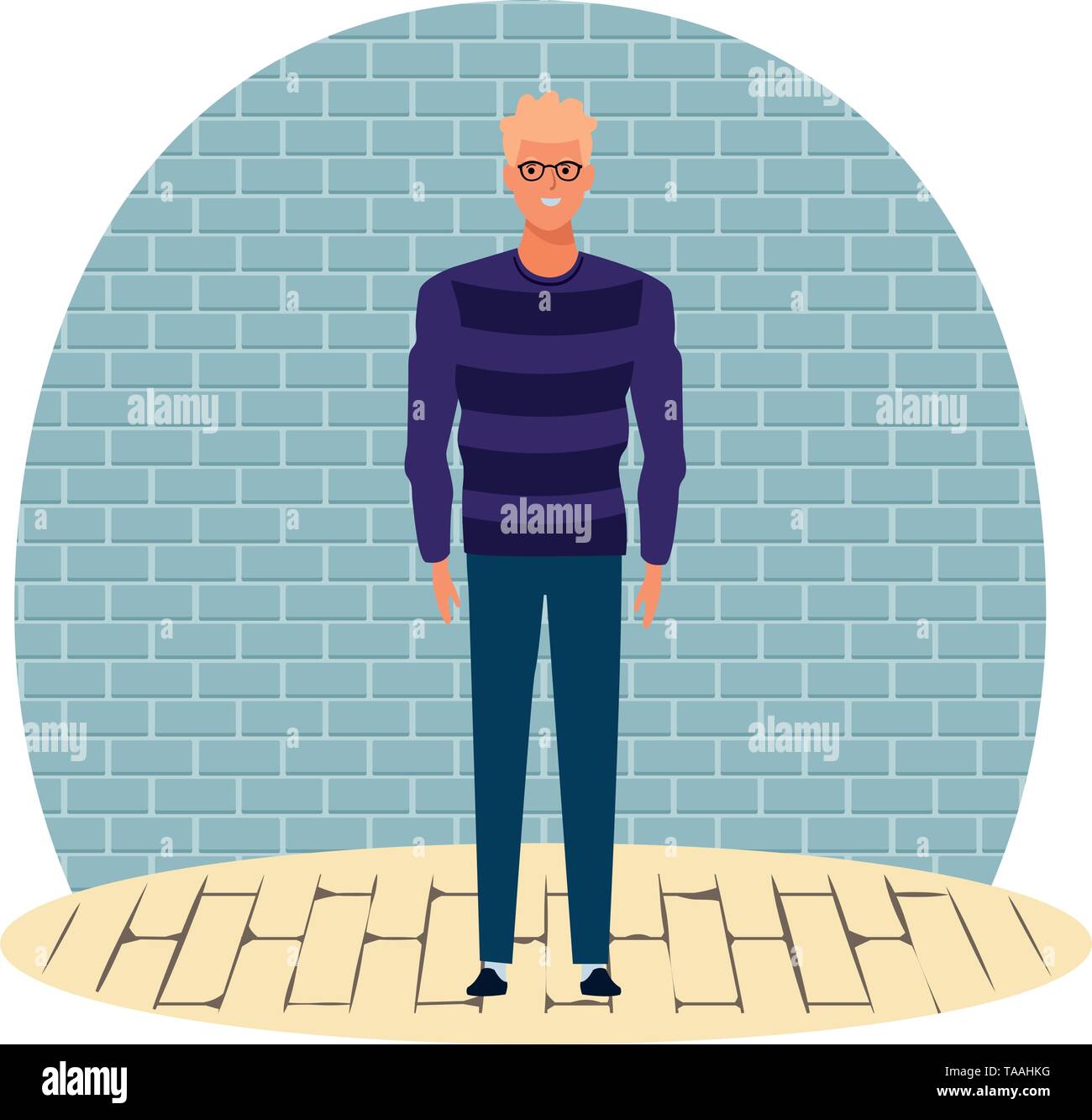 man avatar cartoon character vector illustration Stock Vector Image ...