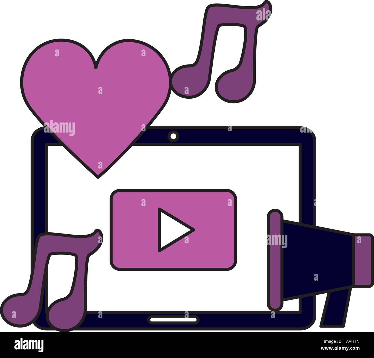 tablet social media Stock Vector Image & Art - Alamy