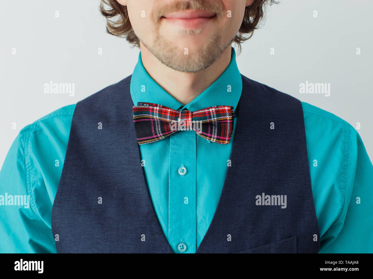 European male wearing blue shirt hi-res stock photography and images ...