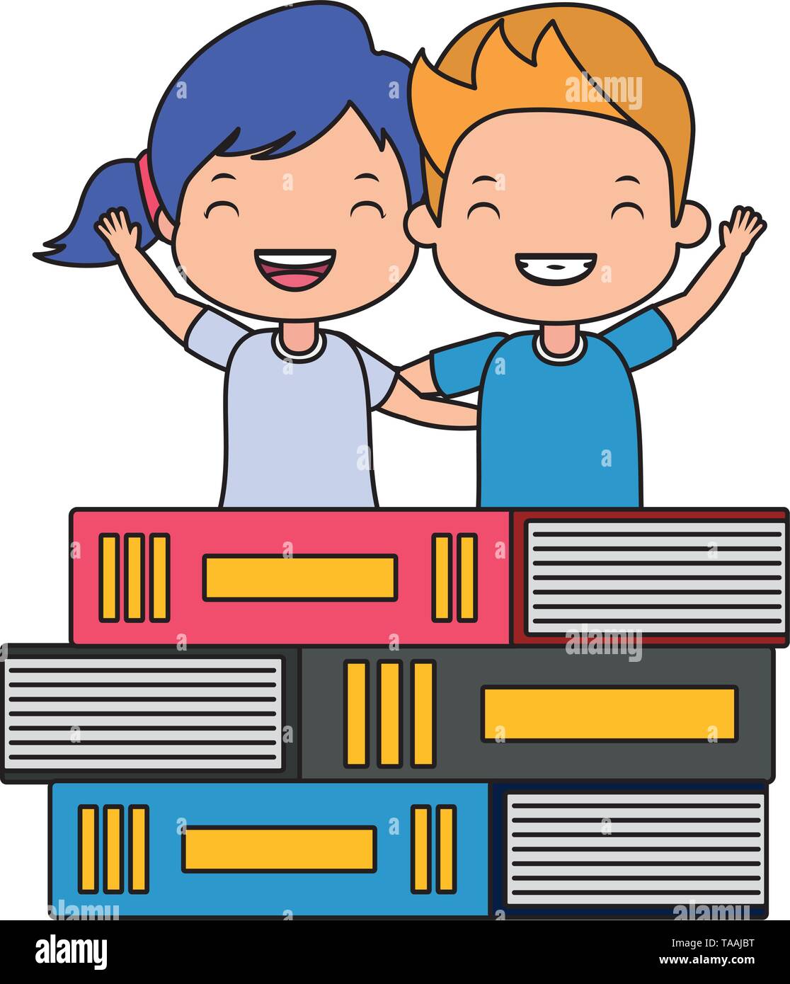girl and boy books Stock Vector Image & Art - Alamy