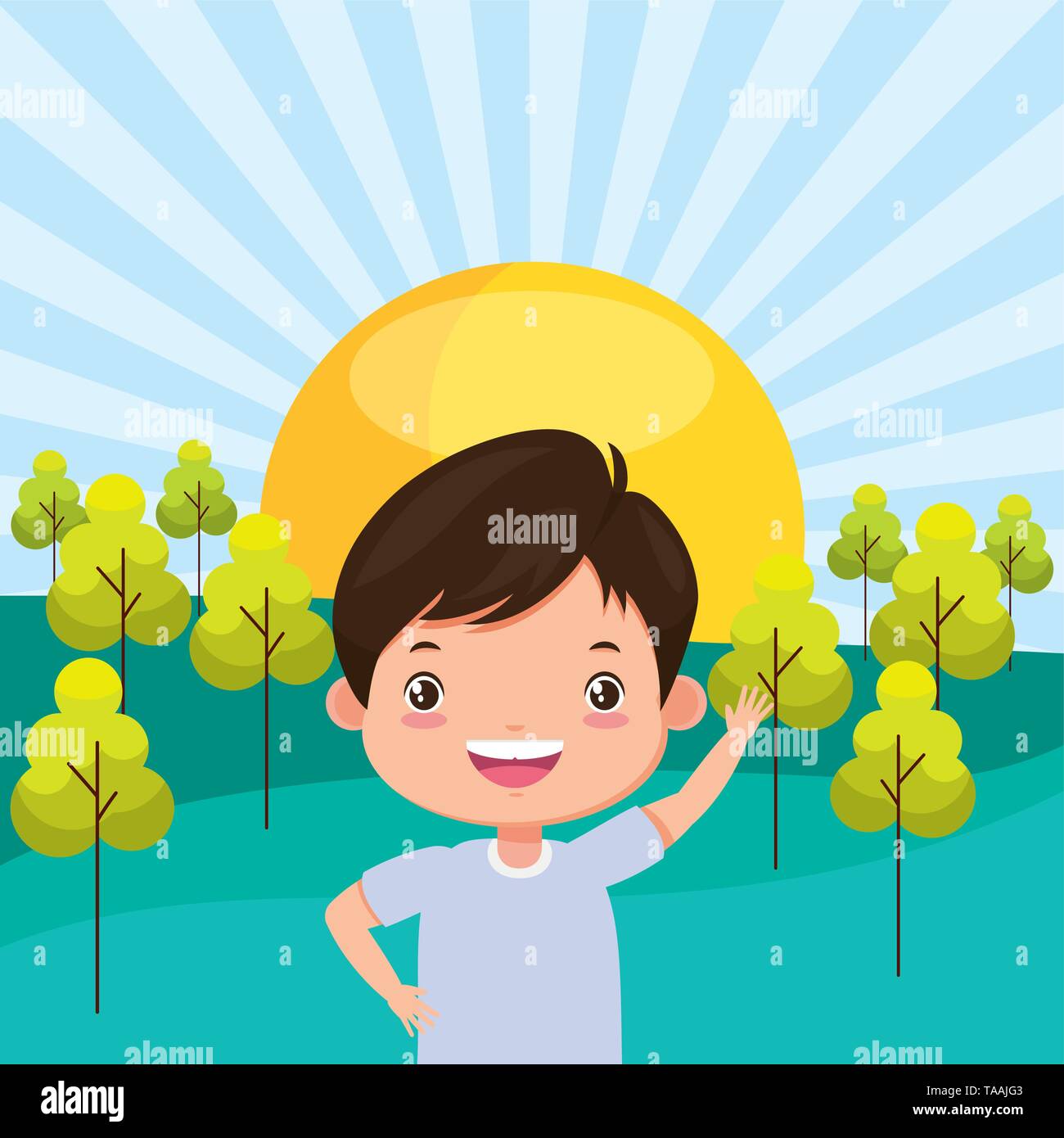 Boy wings sun Stock Vector Images - Alamy