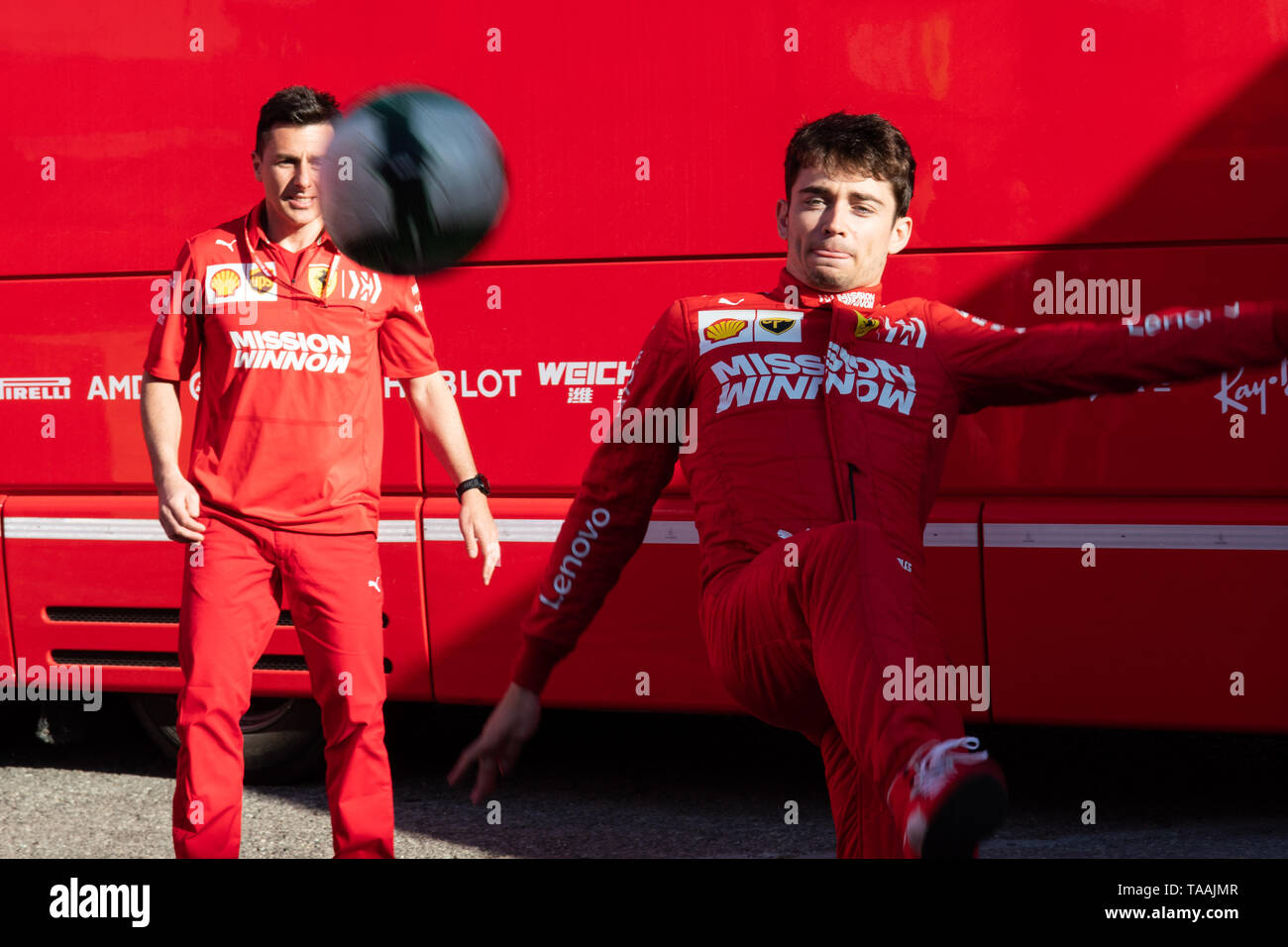 Barcelona, Spain. May 15th, 2019 - Charles Leclerc of team Scuderia ...