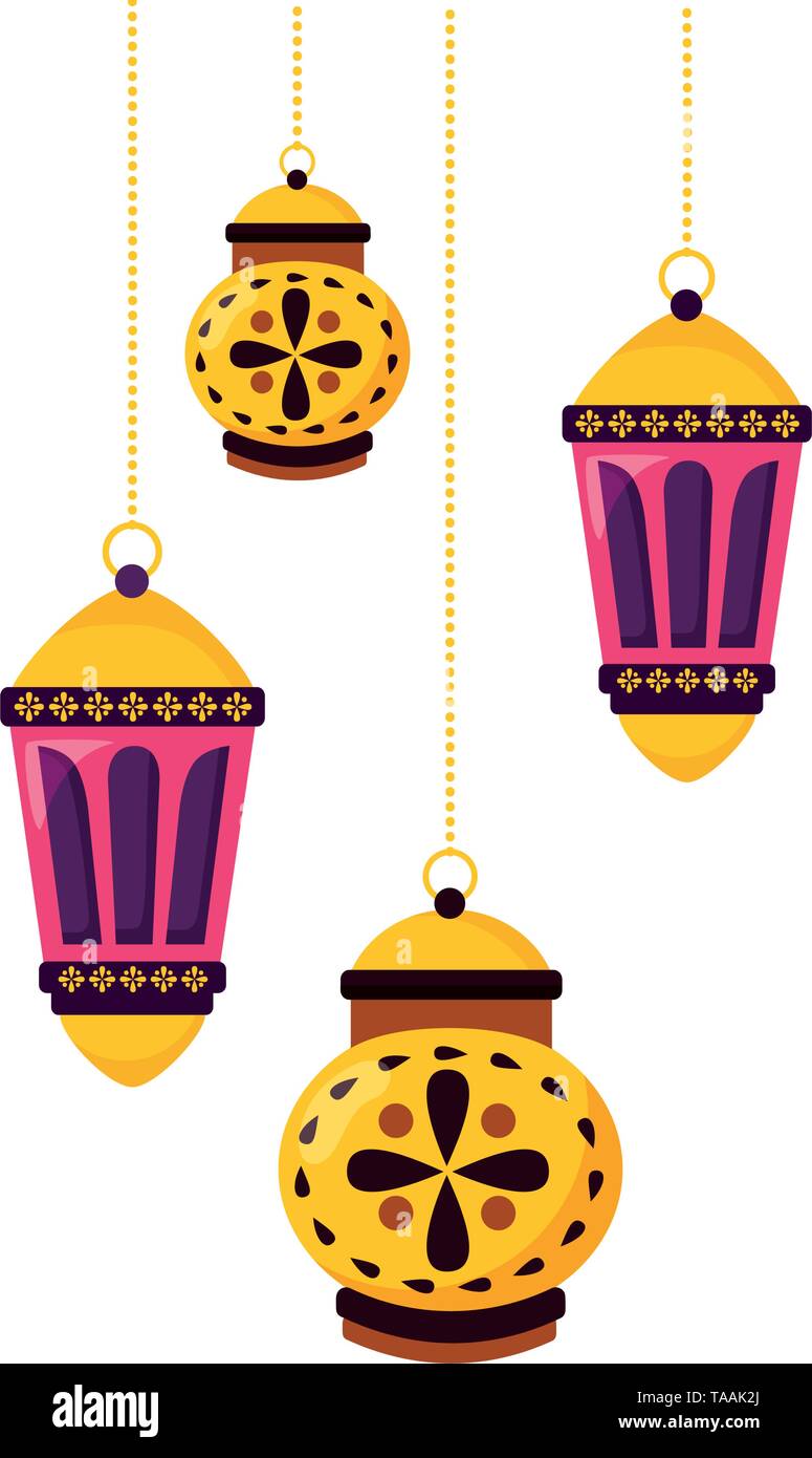 hanging lanterns decoration Stock Vector Image & Art - Alamy