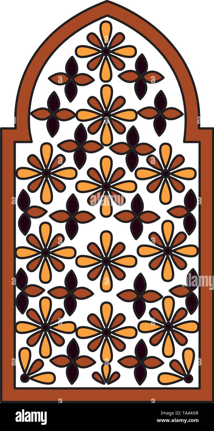 decorated frame flowers arabesque Stock Vector Image & Art - Alamy