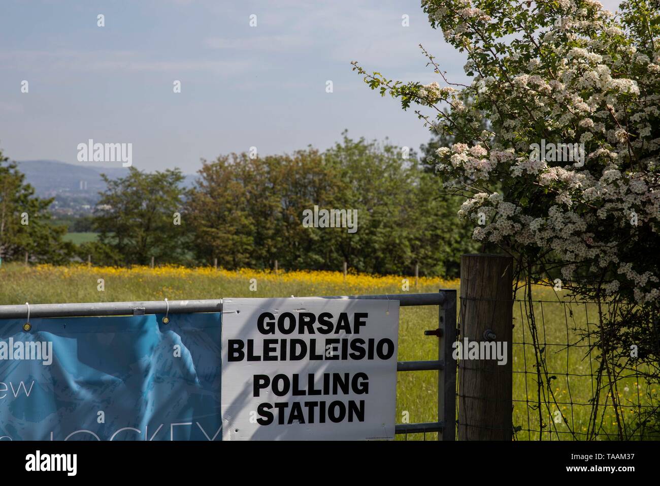 Polling station signage hi-res stock photography and images - Alamy