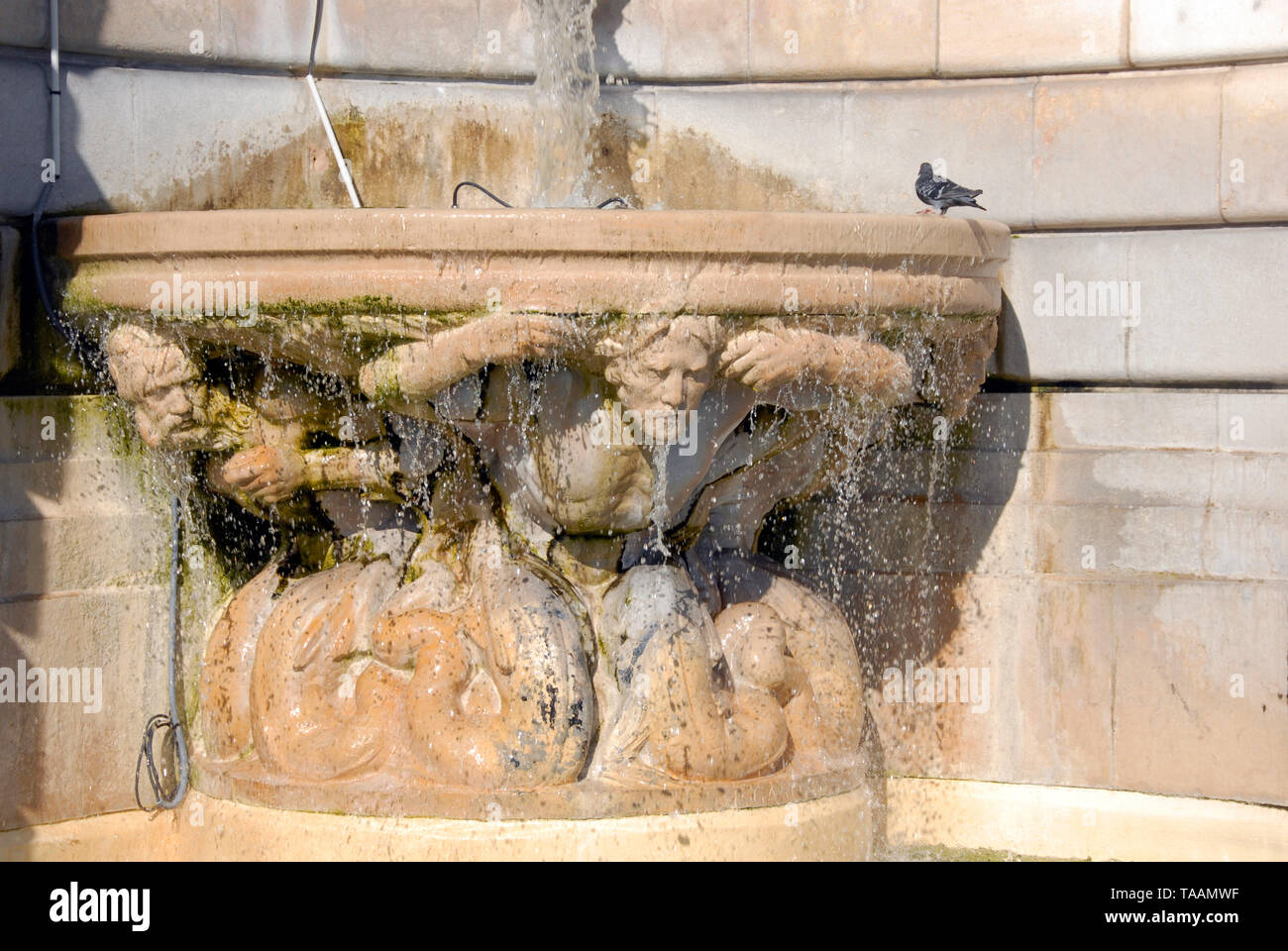 Water feature at the Basilica of Sacre Coeur, Montmartre, Paris, France ...