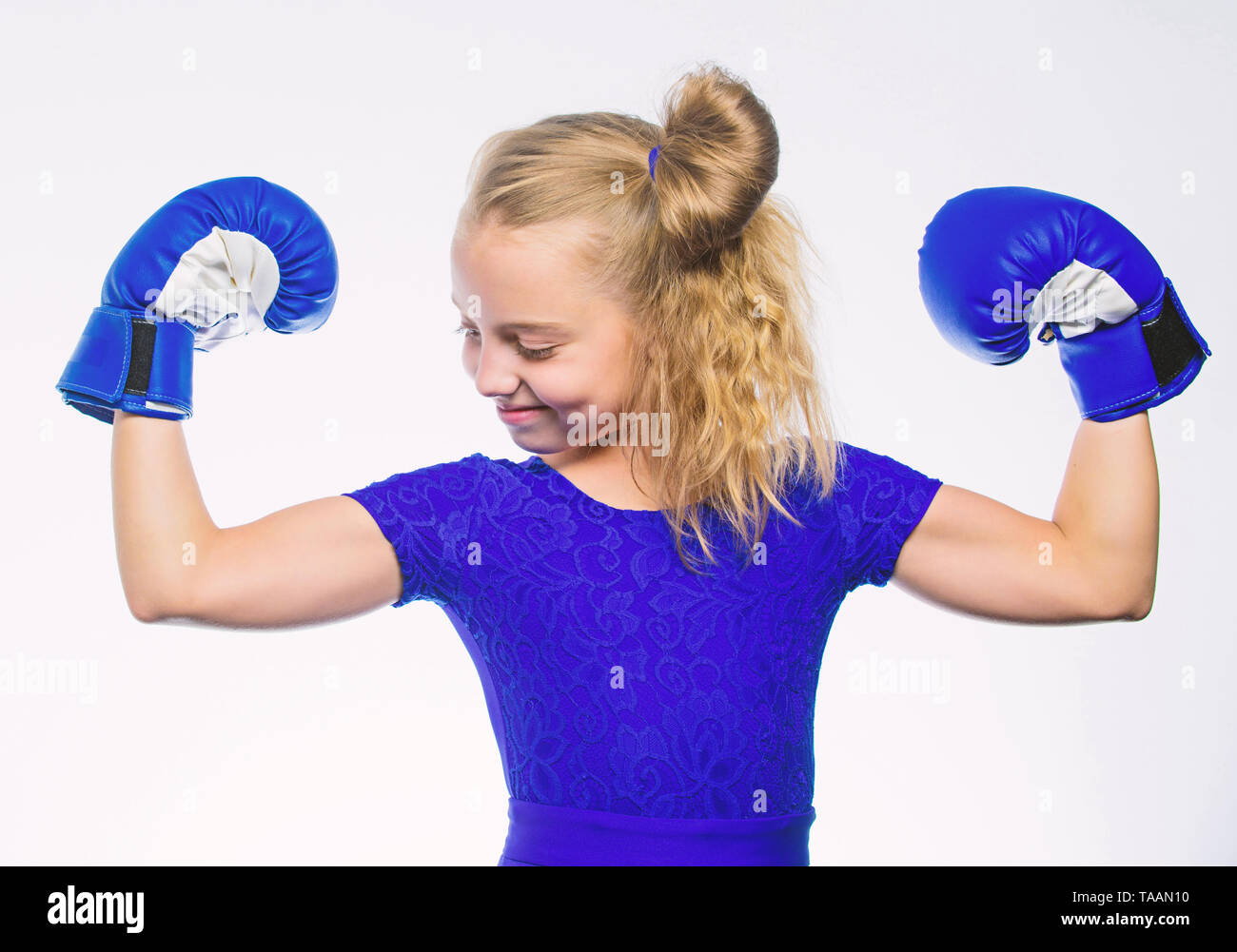 Strong child boxing. Sport and health concept. Boxing sport for female ...