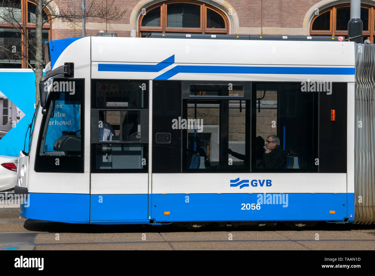 Side View Tram At Amsterdam The Netherlands 2019 Stock Photo - Alamy