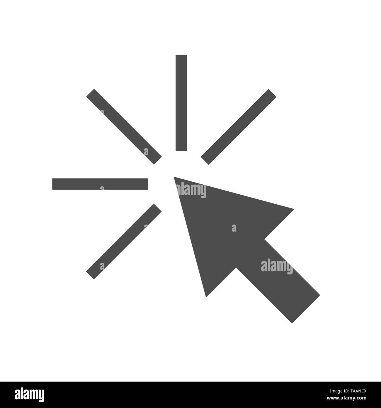 Arrow click icon. Cursor symbol, Vector illustration Stock Vector Image ...
