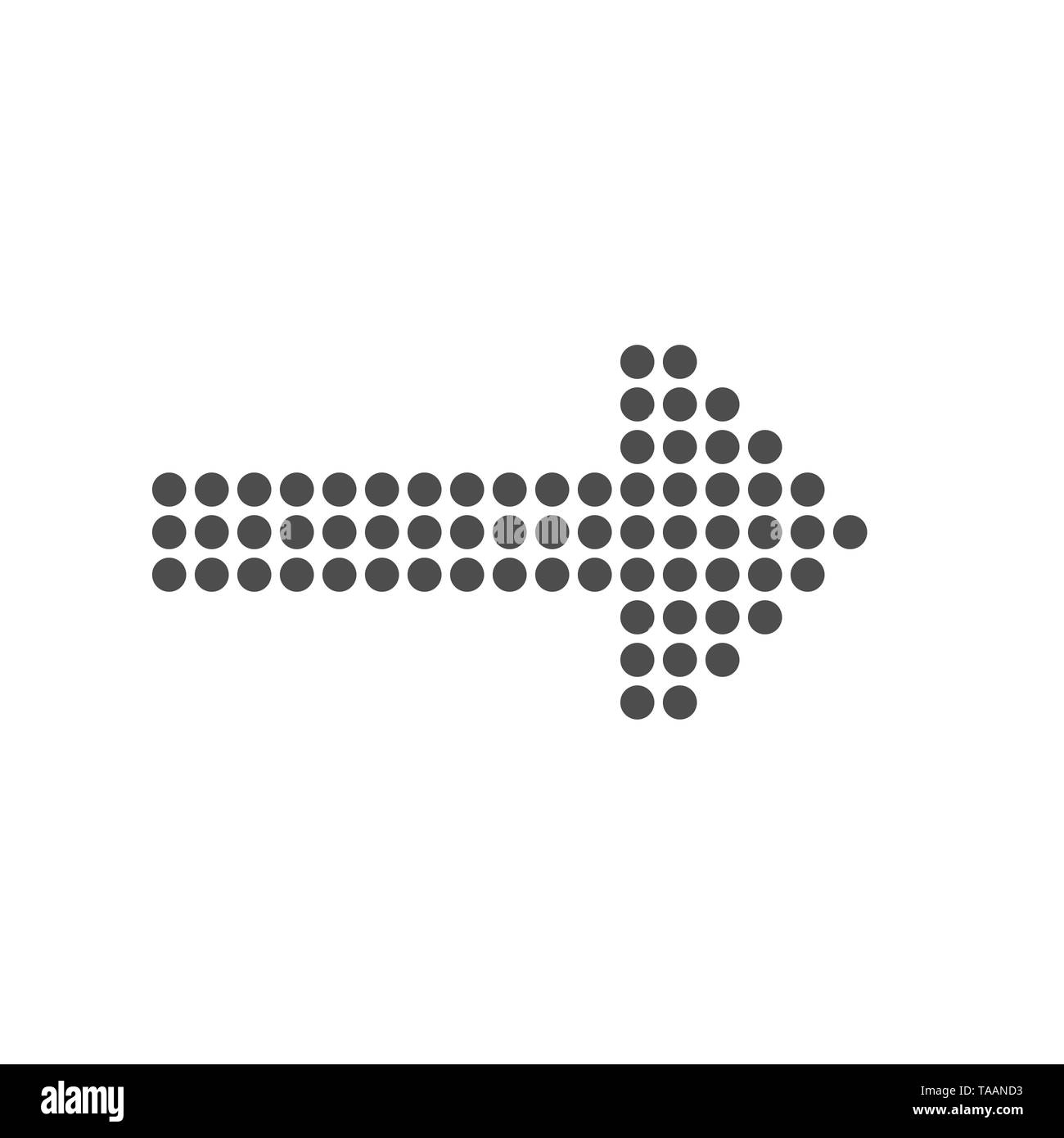 Dots Arrow icon. Black dots arrow, direction cursor click element ...