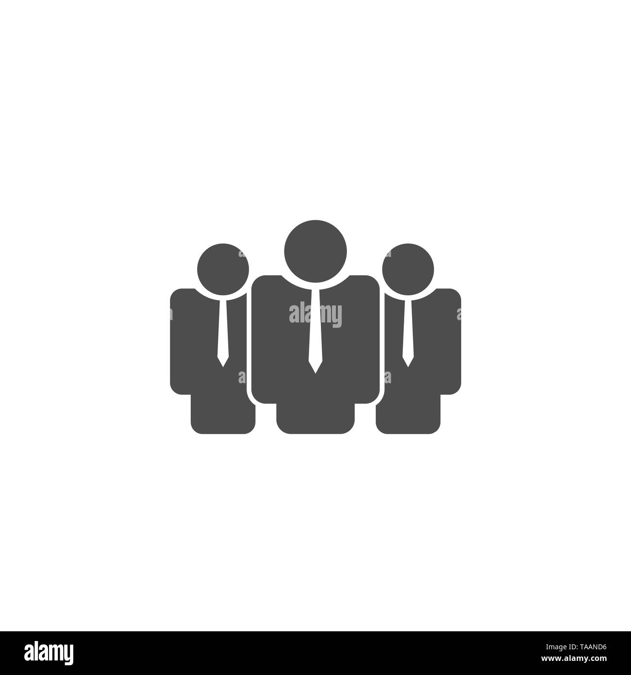 Business team icon. Teamwork concept, businessmen symbol Stock Vector ...