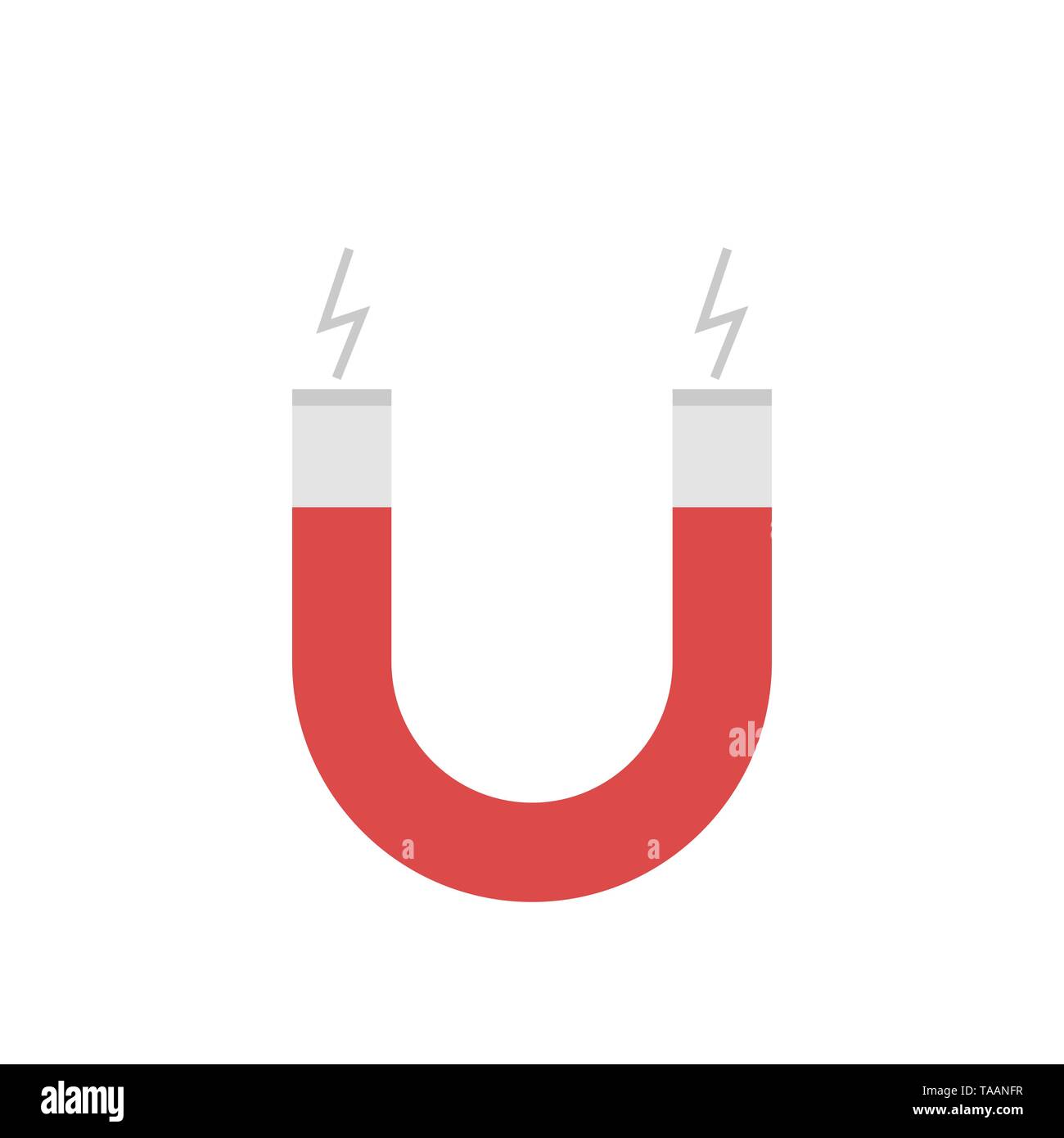Red horseshoe magnet icon isolated. Vector illustration Stock Vector ...