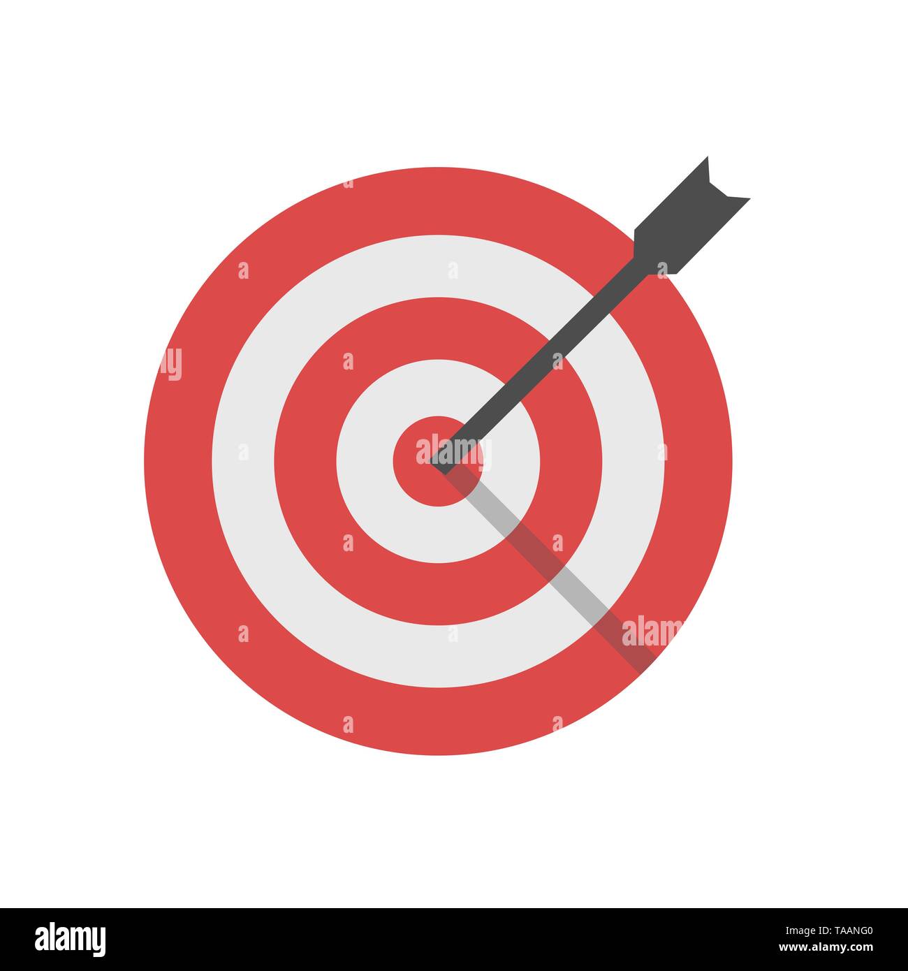 Goals. Red target with arrow, achievement concept Vector illustration ...