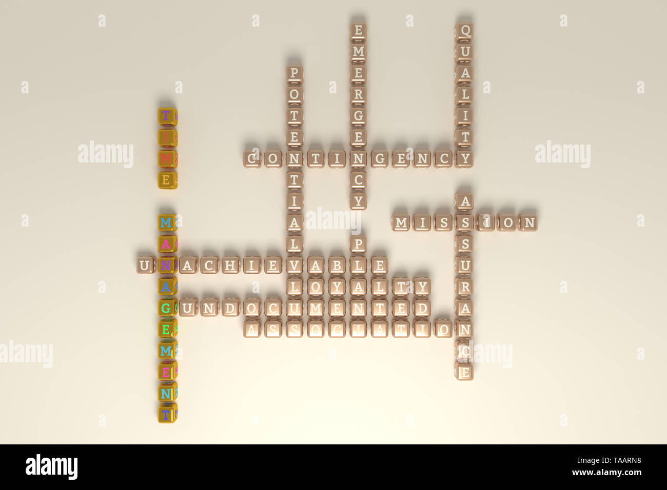 Time Management, business keyword crossword. Graphic resource, texture ...