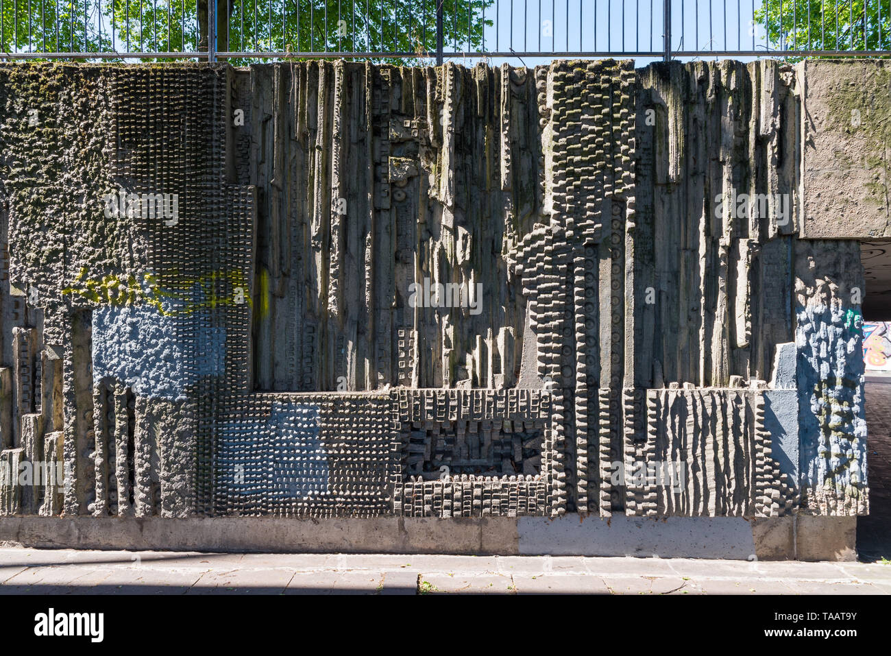 Subway art concrete mural sculptures by Bill (William) Mitchell under ...