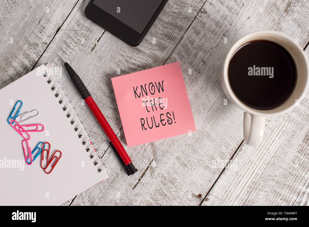 Word writing text Know The Rules. Business photo showcasing set ...