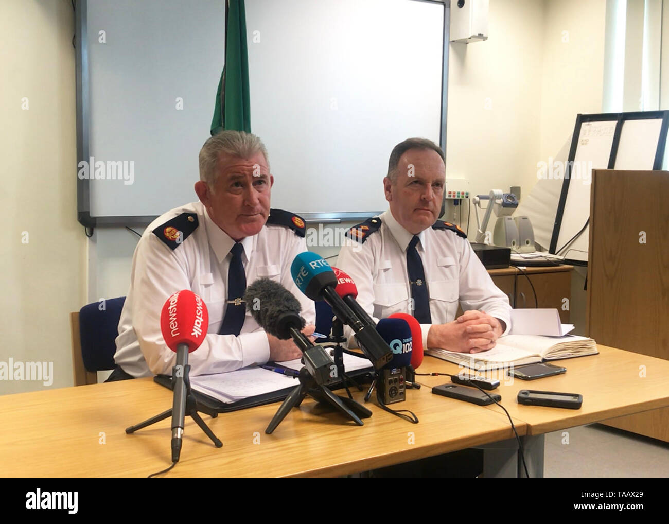 Assistant Garda Commissioner Pat Leahy (left), and Superintendent Brian ...