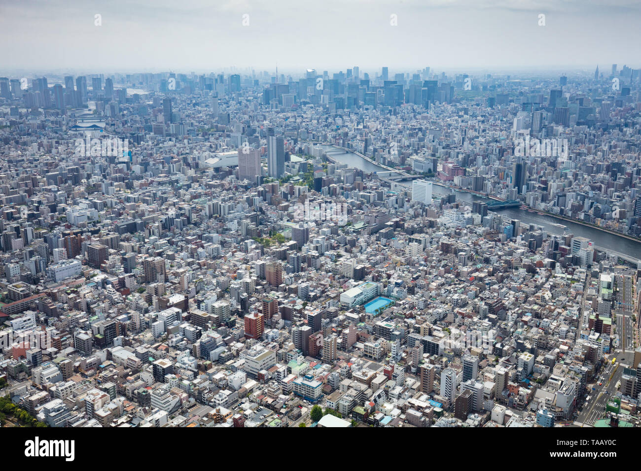 Tokyo Aerial View in Japan Stock Photo - Alamy