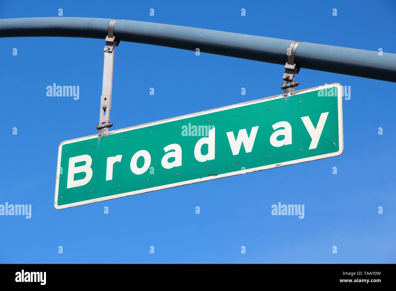 San Francisco, California, United States - Broadway Street sign Stock ...