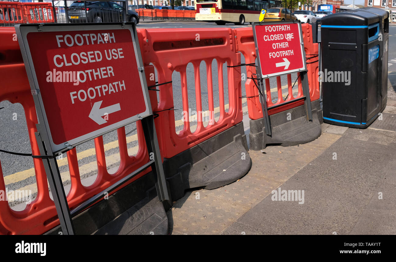 Safety barriers in street to prevent pedestrian access to dangerous ...