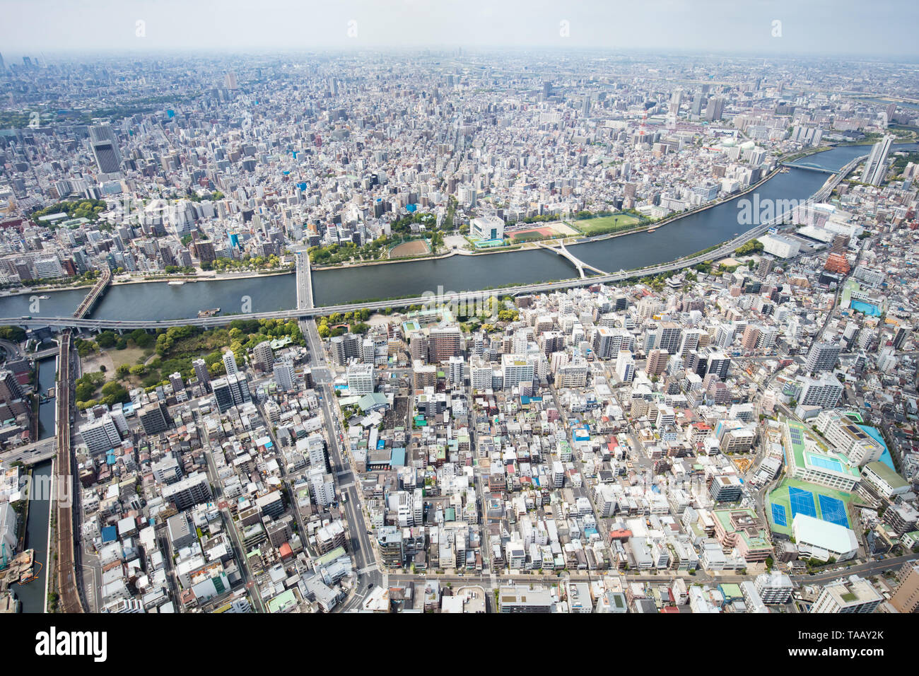 Tokyo Aerial View in Japan Stock Photo - Alamy